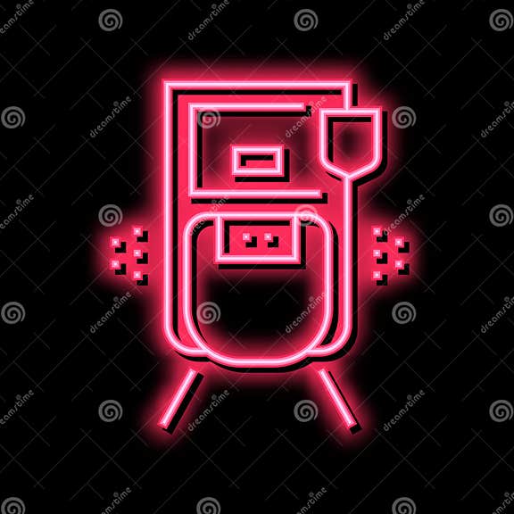 Motion Sensor Neon Glow Icon Illustration Stock Vector - Illustration ...
