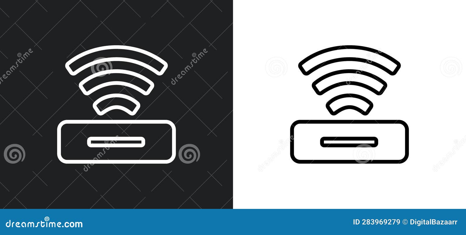 Motion Sensor Outline Icon in White and Black Colors. Motion Sensor ...