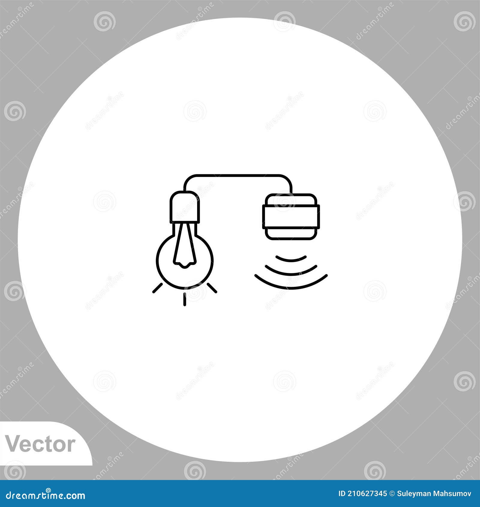 Motion Sensor Vector Icon Sign Symbol Stock Illustration - Illustration ...