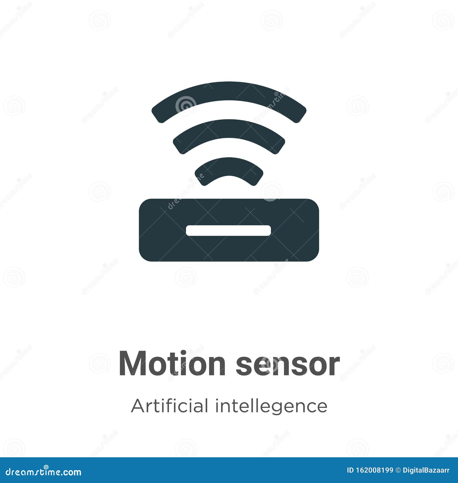 Motion Sensor Vector Icon on White Background. Flat Vector Motion ...