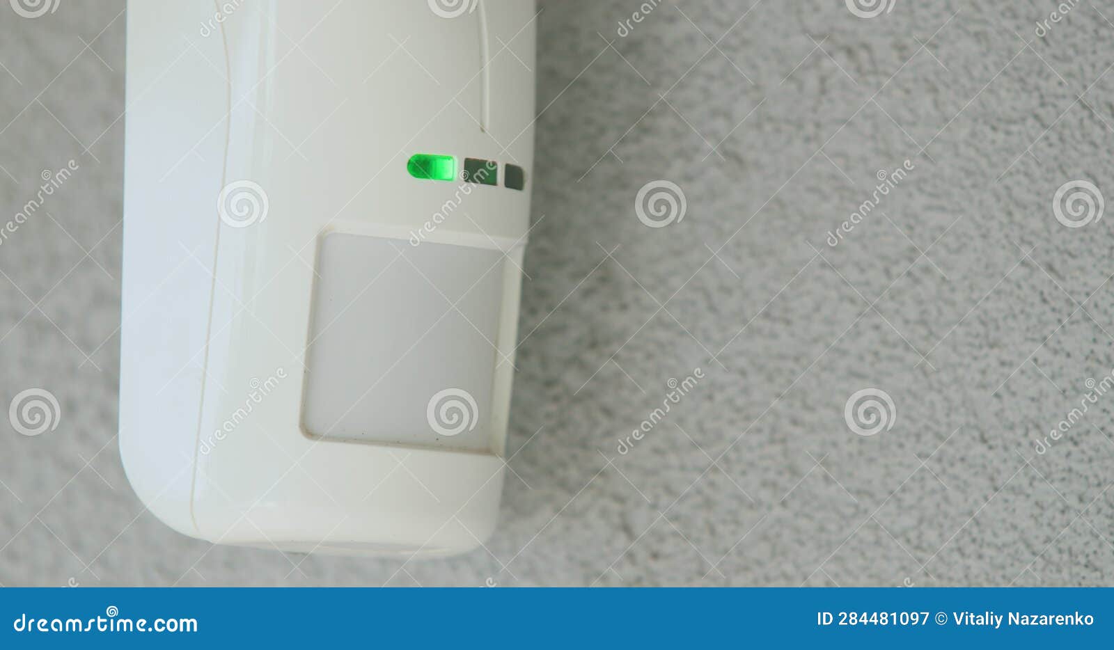 Motion Sensor on the Wall of the House. LED Indicators Light Up To ...