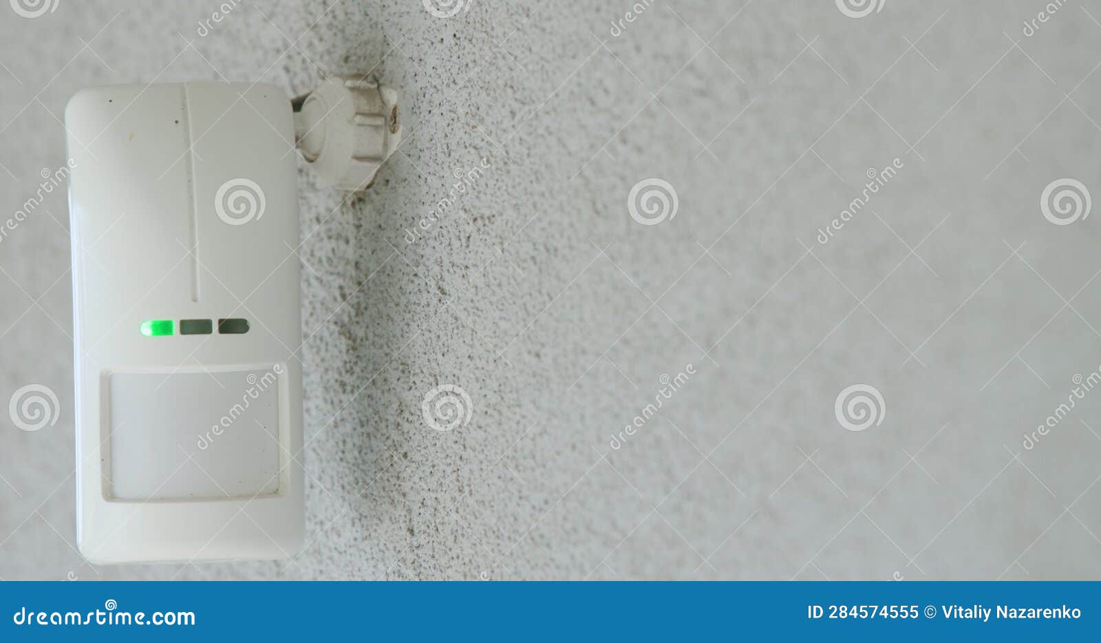 Motion Sensor on the Wall of the House. LED Indicators Light Up To ...