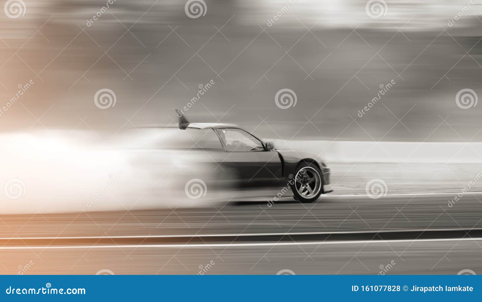 Motion Speed Car Drifting on Track. Blur Image Car Drift and Background ...