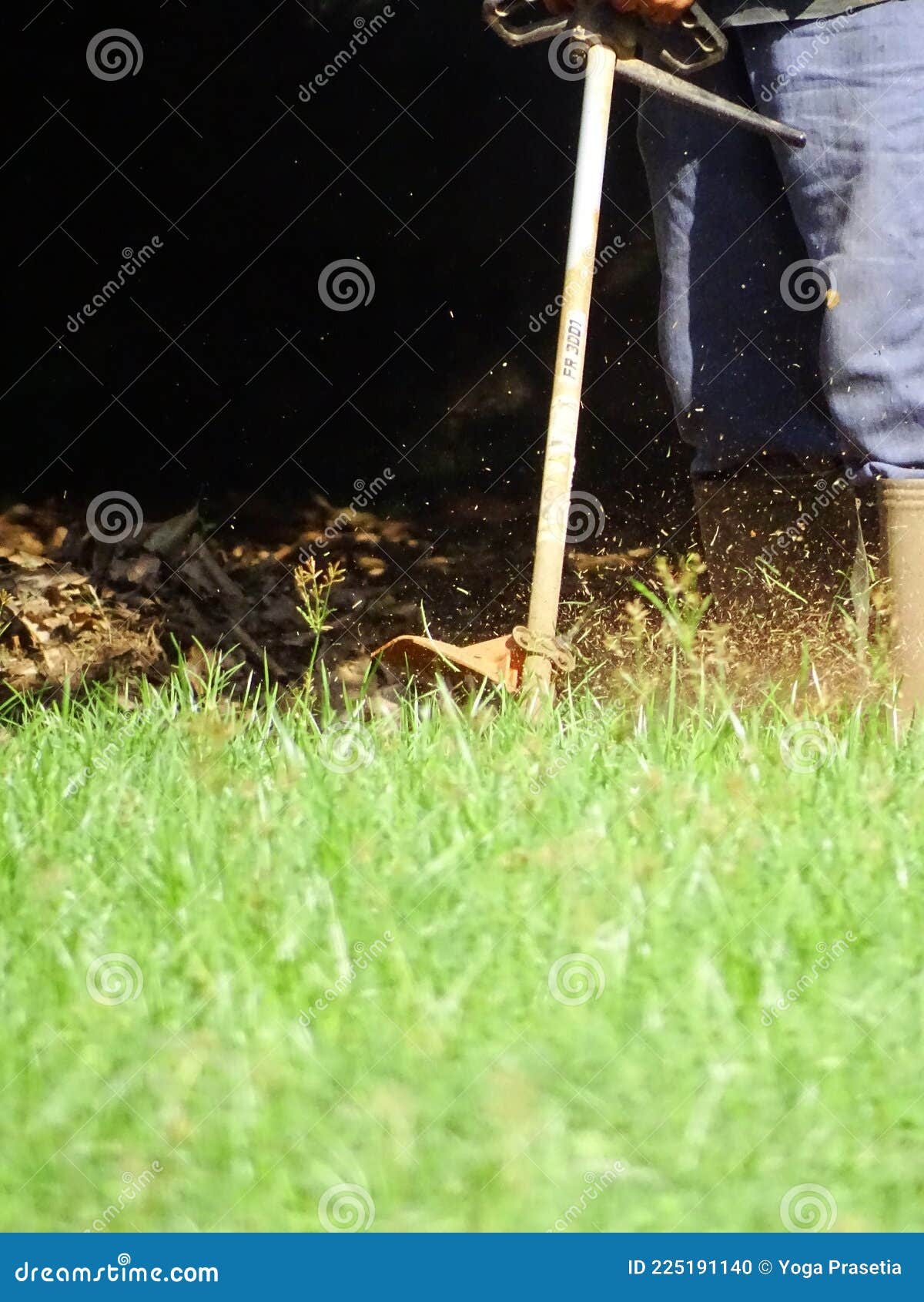 Motion Stop of Cutting Grass Stock Photo - Image of reflection, stop ...