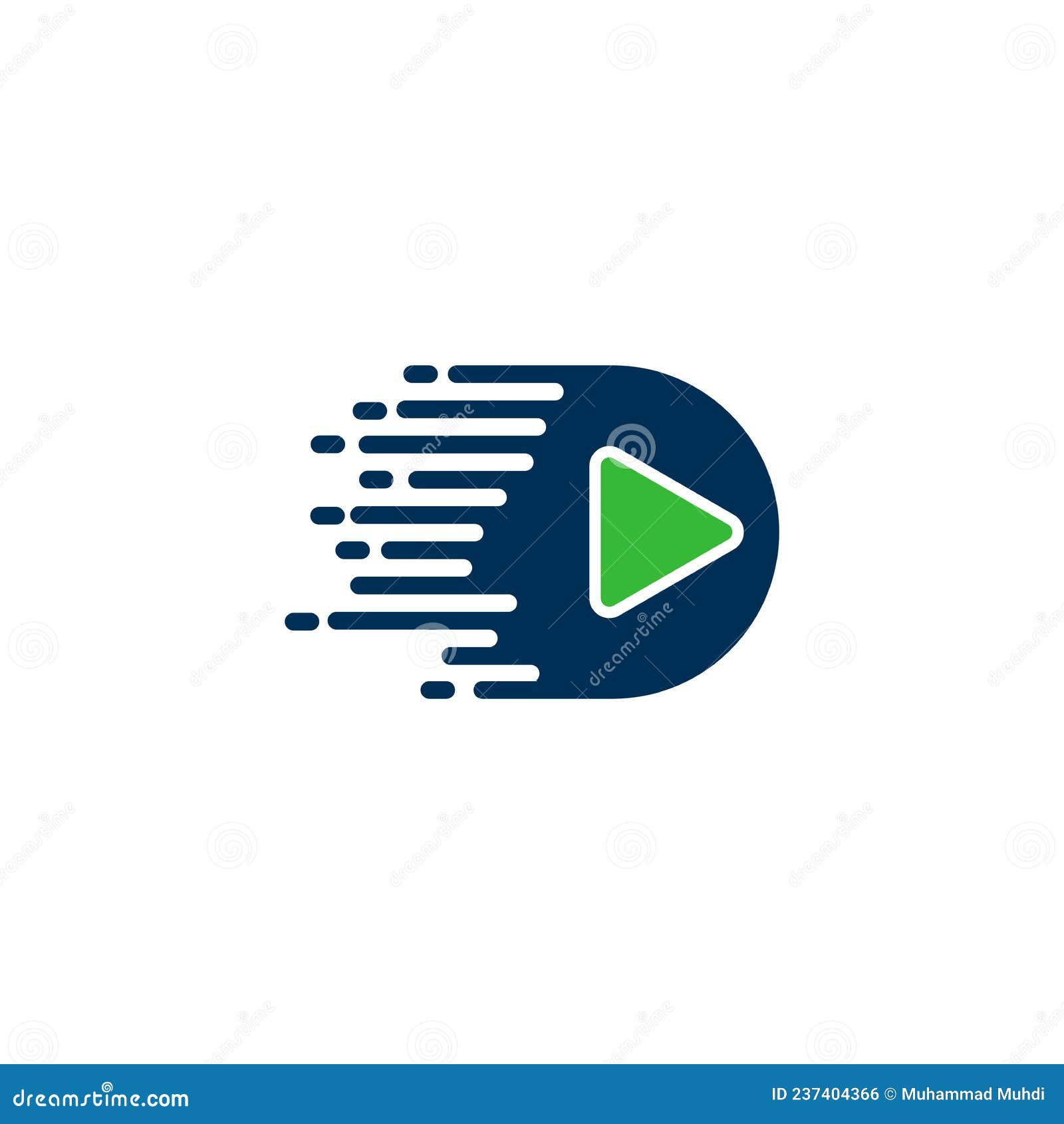 Motion Video Logo Design Template with Speed Stock Vector ...