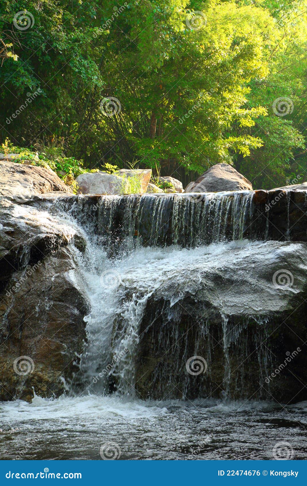Motion of Waterfall in Western Thailand Stock Photo - Image of pond ...