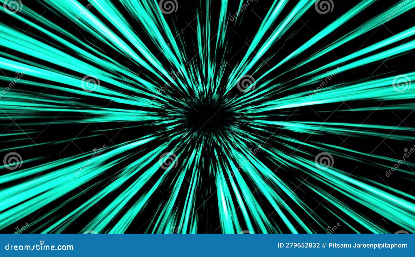 Motion Zoom Anime Green Speed Line Anime on Black Background for Comic ...