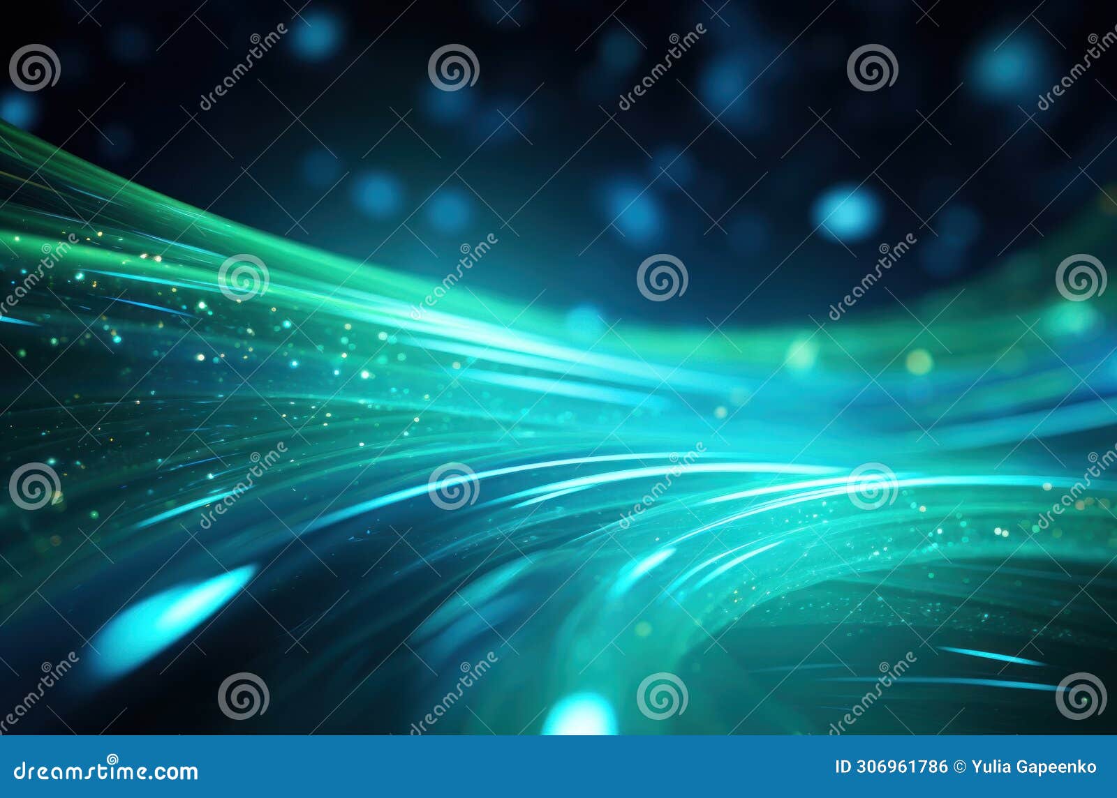Motionblue Light Streaks in Space with Image Light Bending, Stock ...