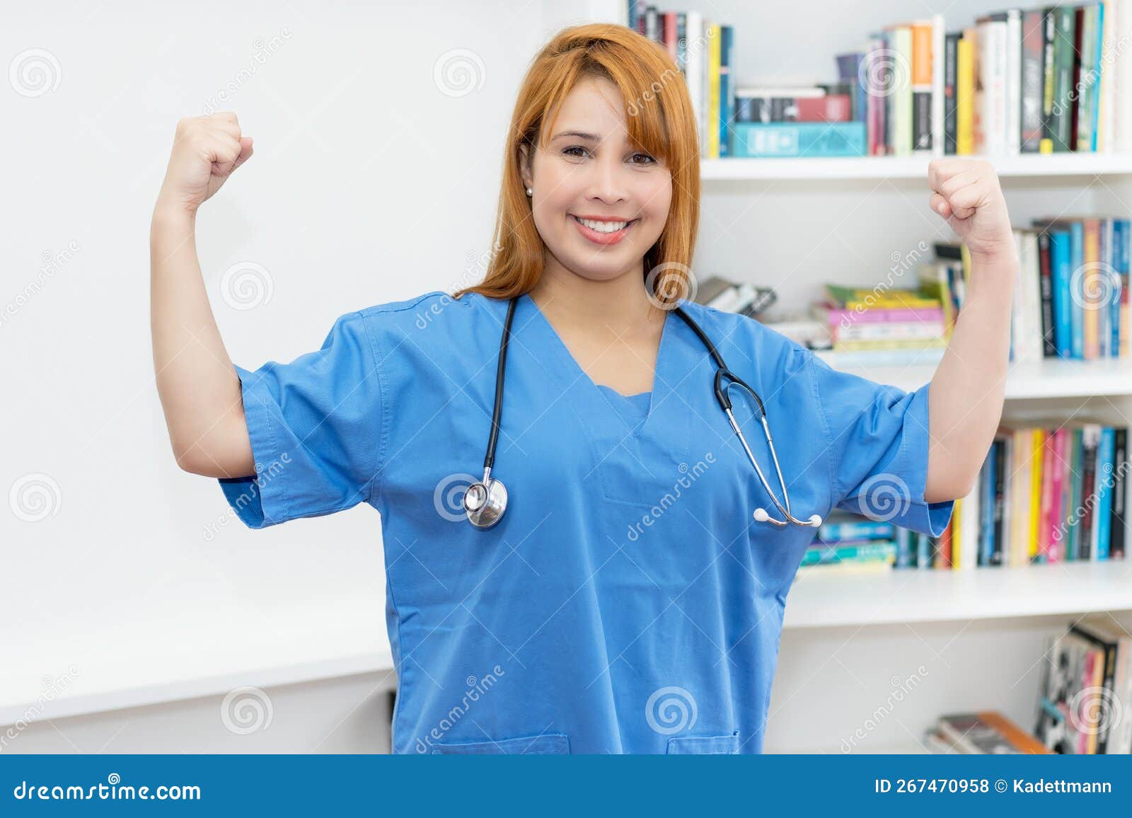 Motivated German Nurse Looking at Camera at Work Stock Photo - Image of ...