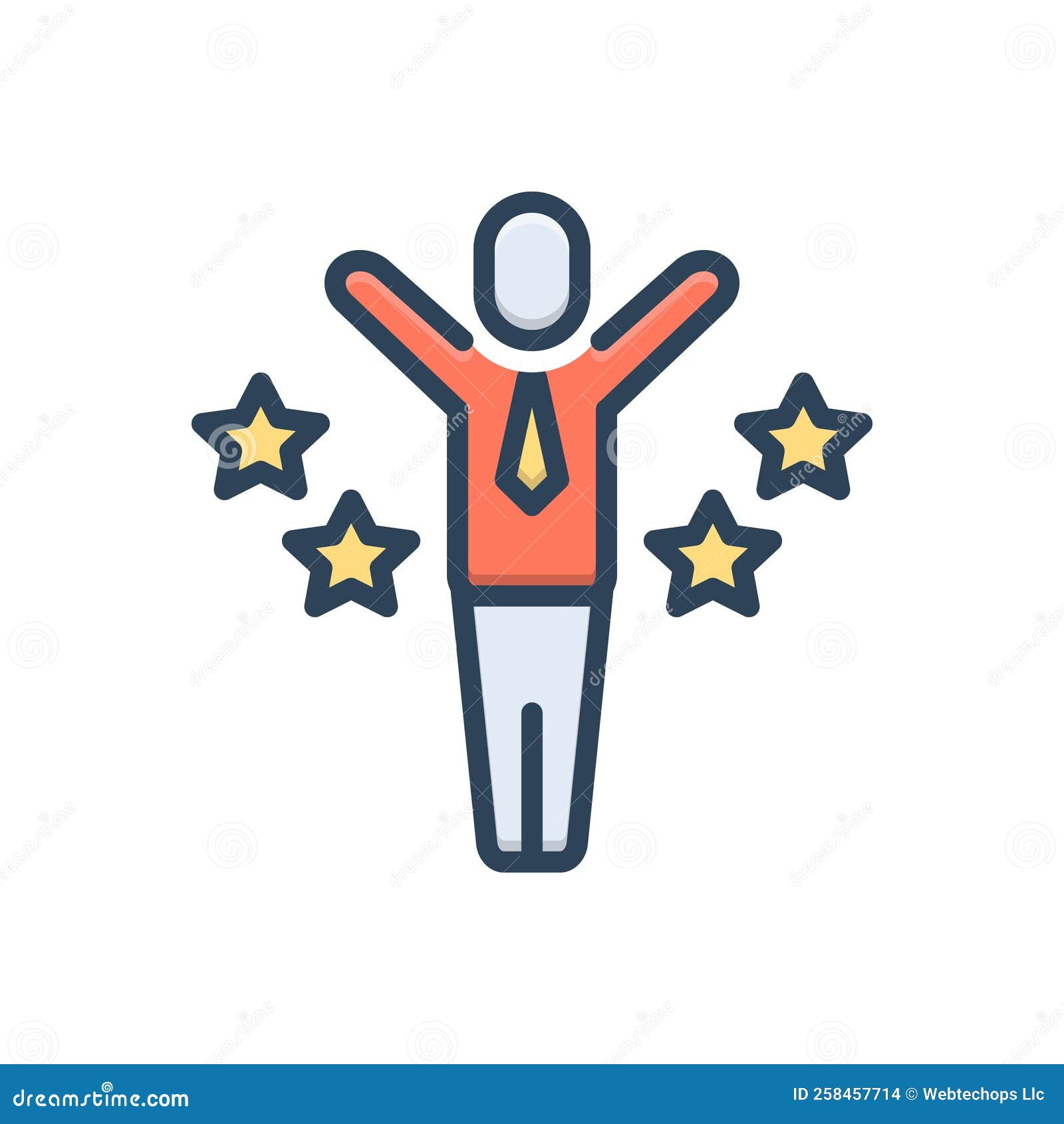 Color Illustration Icon for Motivated, Induce and Confident Stock ...