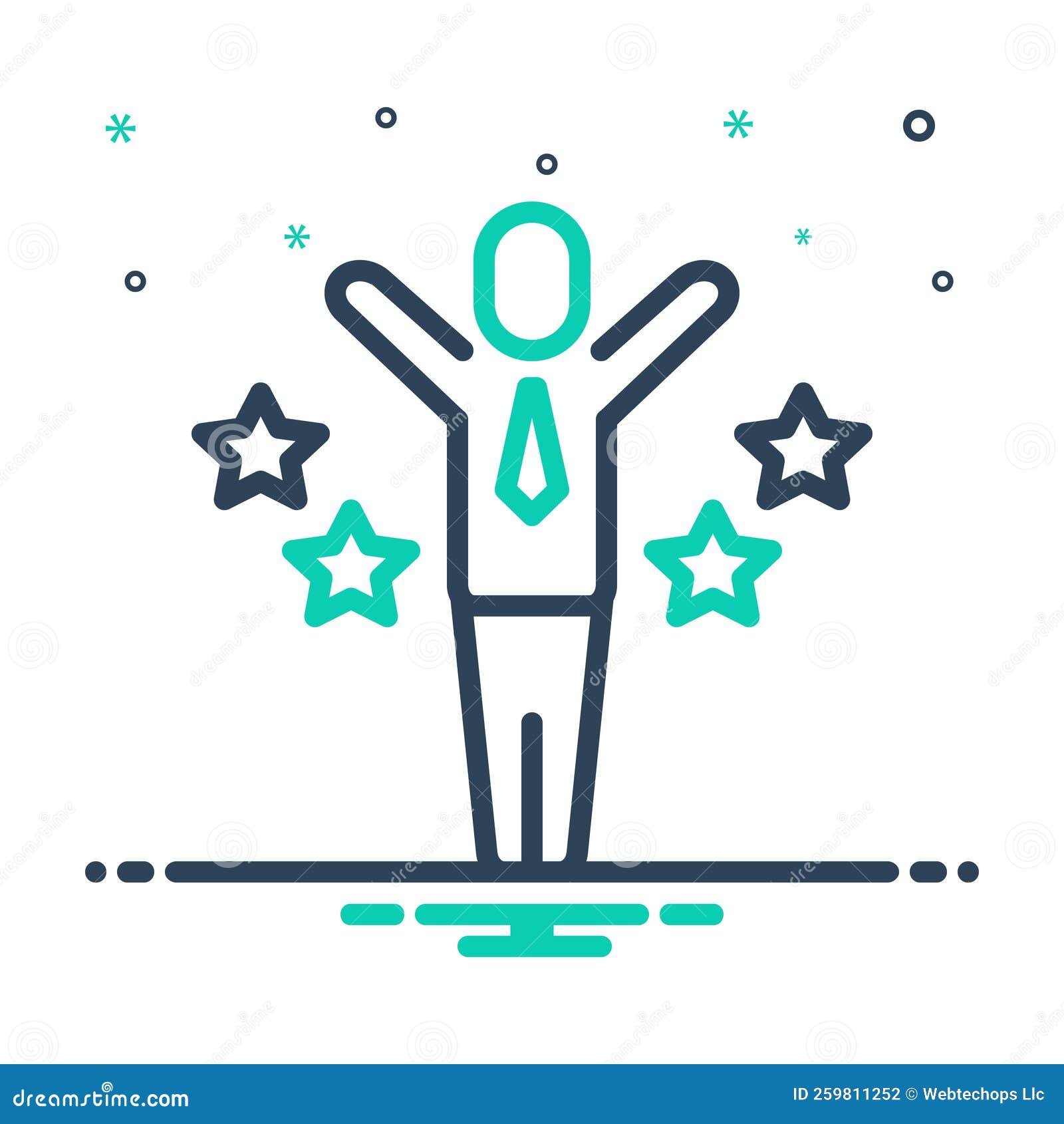 Mix Icon for Motivated, Induce and Conflict Stock Illustration ...