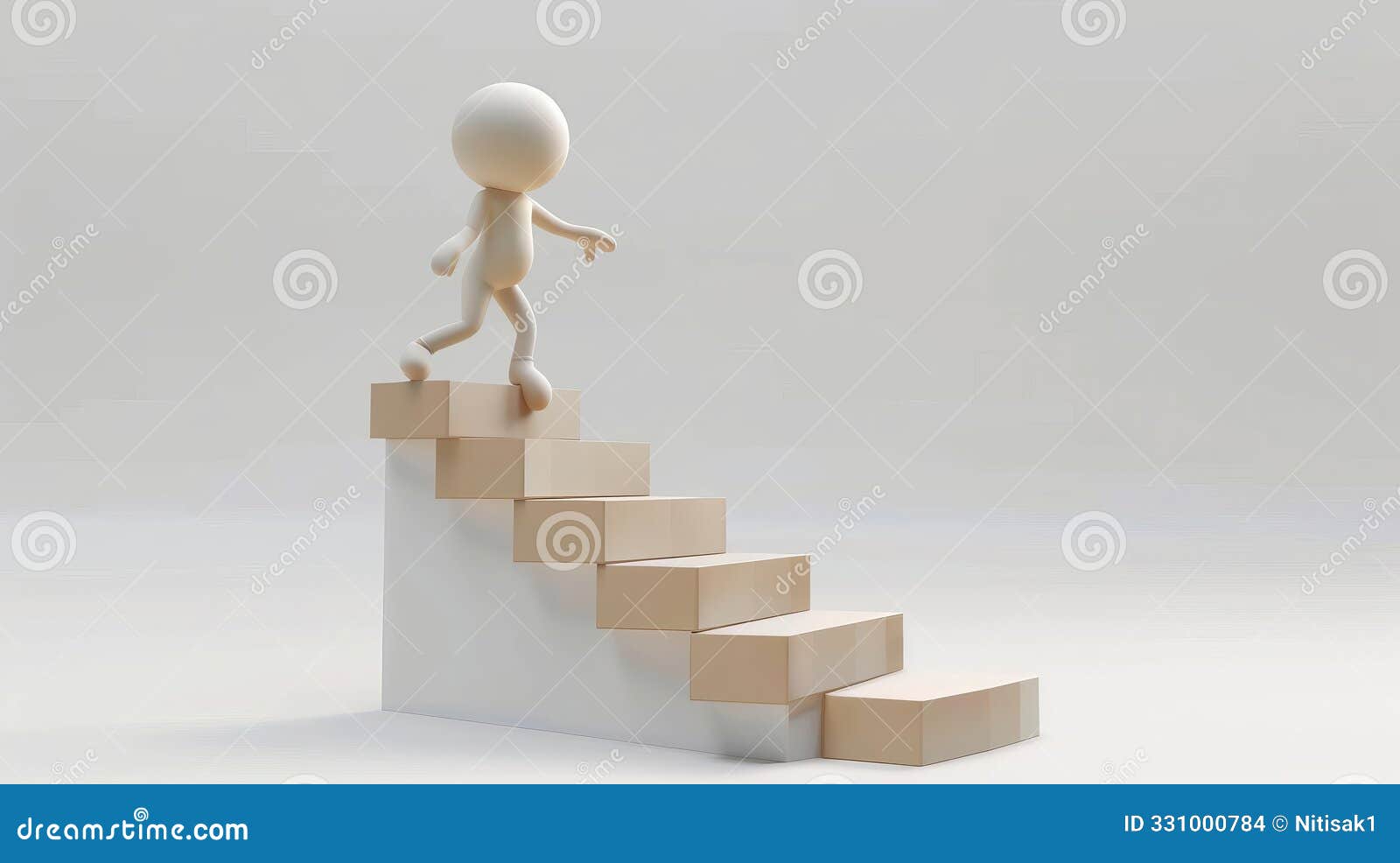 72 Motivating 3D Cartoon Figure Climbing an Upward Path of Strategic ...