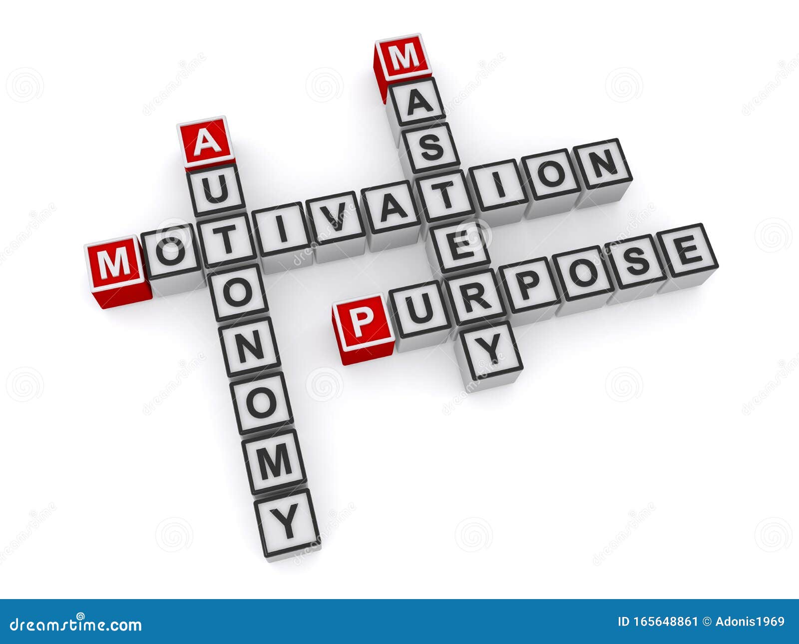 Motivation Autonomy Mastery Purpose Crosword Stock Illustration ...