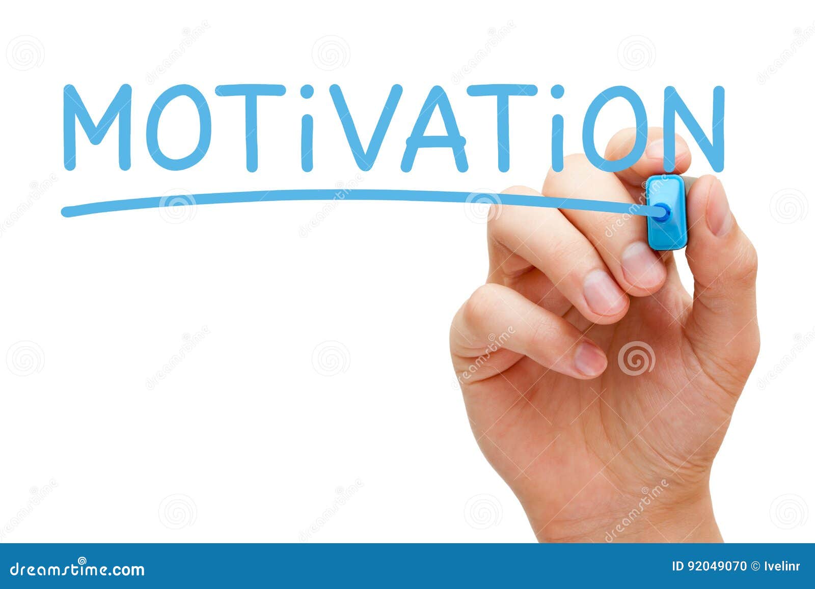 Motivation Blue Marker stock photo. Image of motivate - 92049070