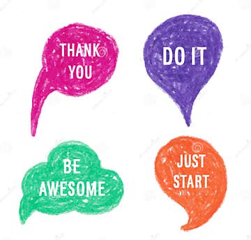 Motivation bubbles set. stock vector. Illustration of font - 63765776