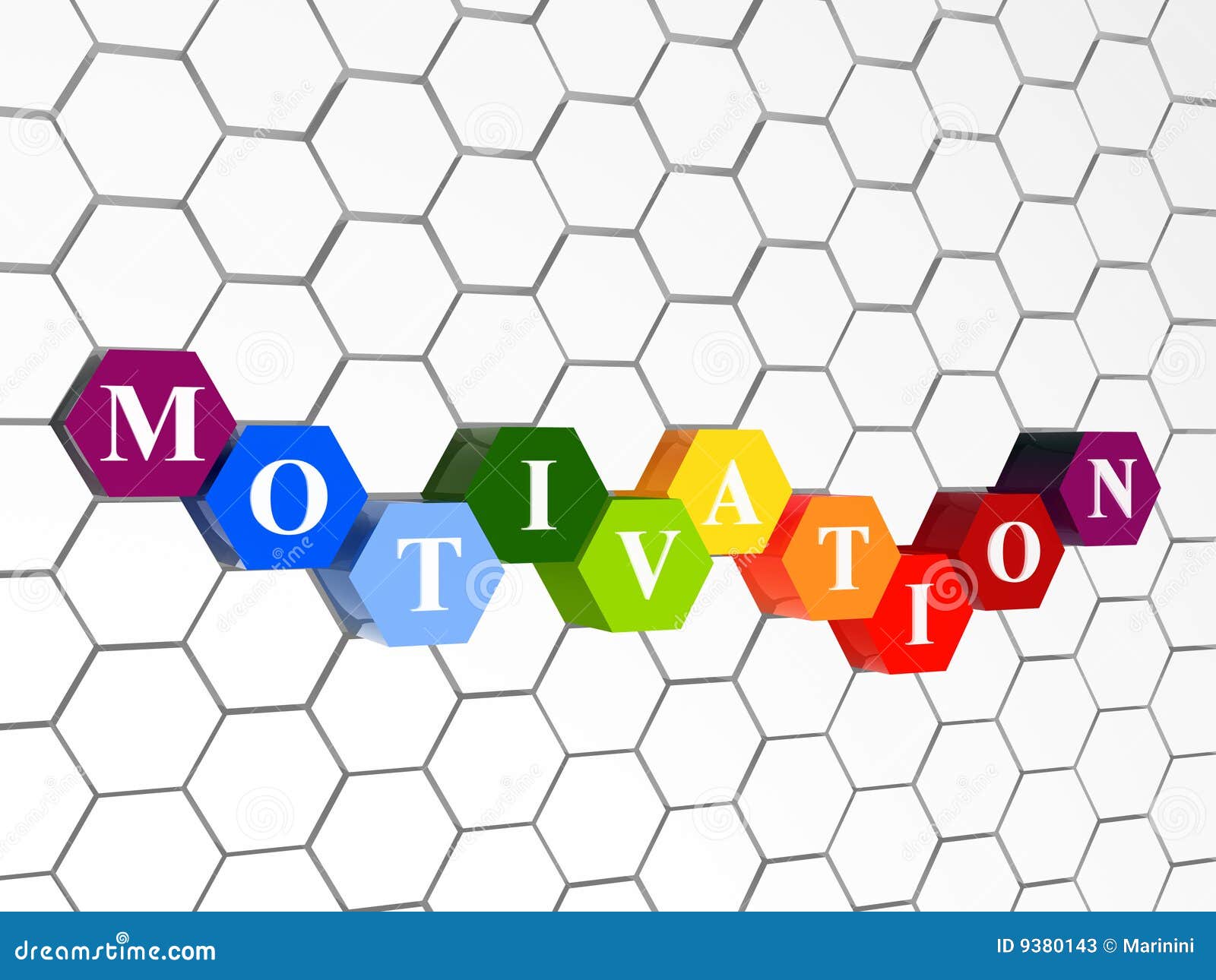 Motivation, Colour Hexahedrons, Cellular Structure Stock Illustration ...