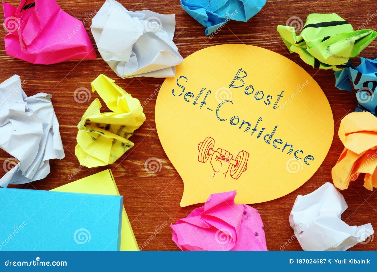 Motivation Concept about Boost Self-Confidence with Phrase on the Sheet ...