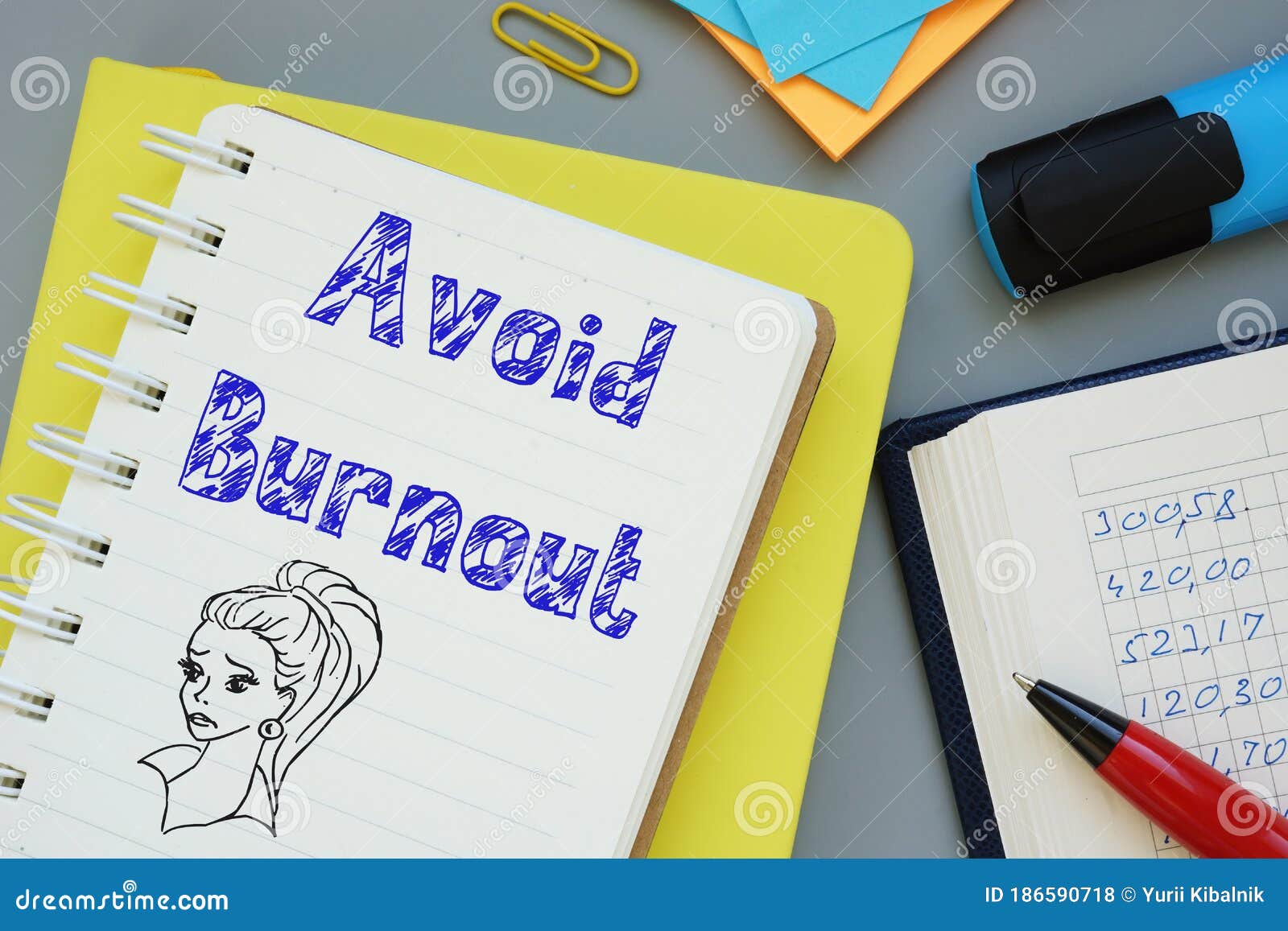 Motivation Concept Meaning Avoid Burnout with Sign on the Page Stock ...