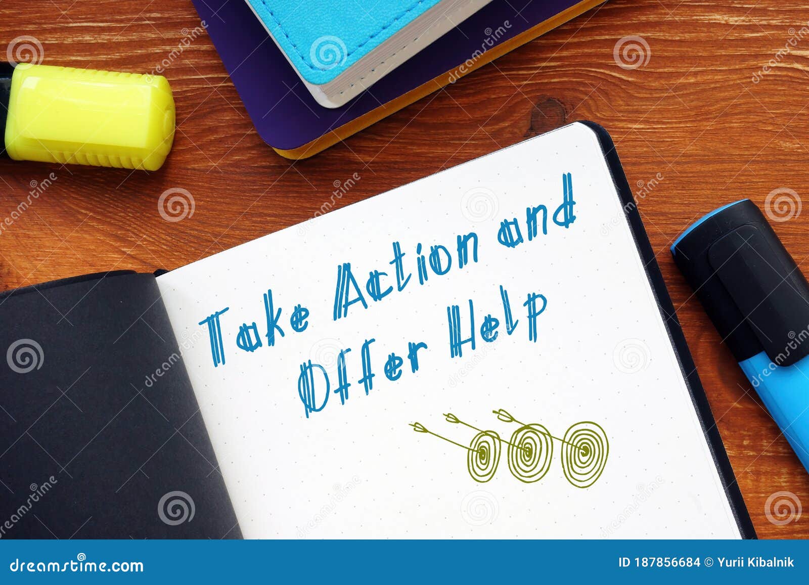 Motivation Concept Meaning Take Action and Offer Help with Sign on the ...