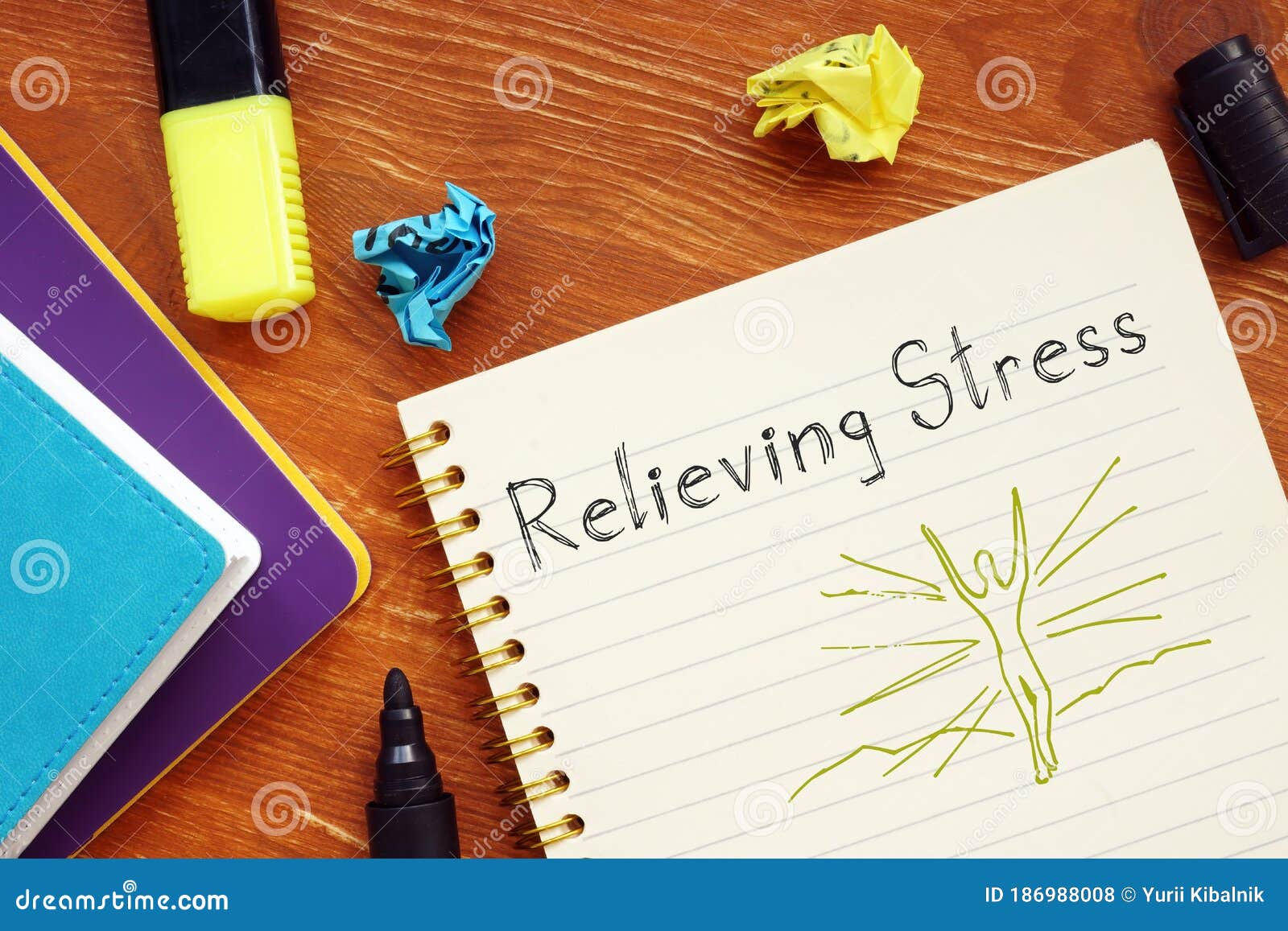 Motivation Concept about Relieving Stress with Phrase on the Sheet ...