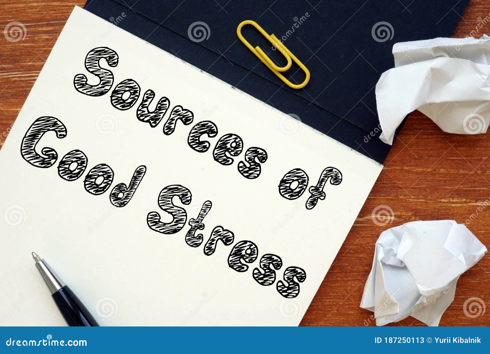 Motivation Concept about Sources of Good Stress with Sign on the Piece ...