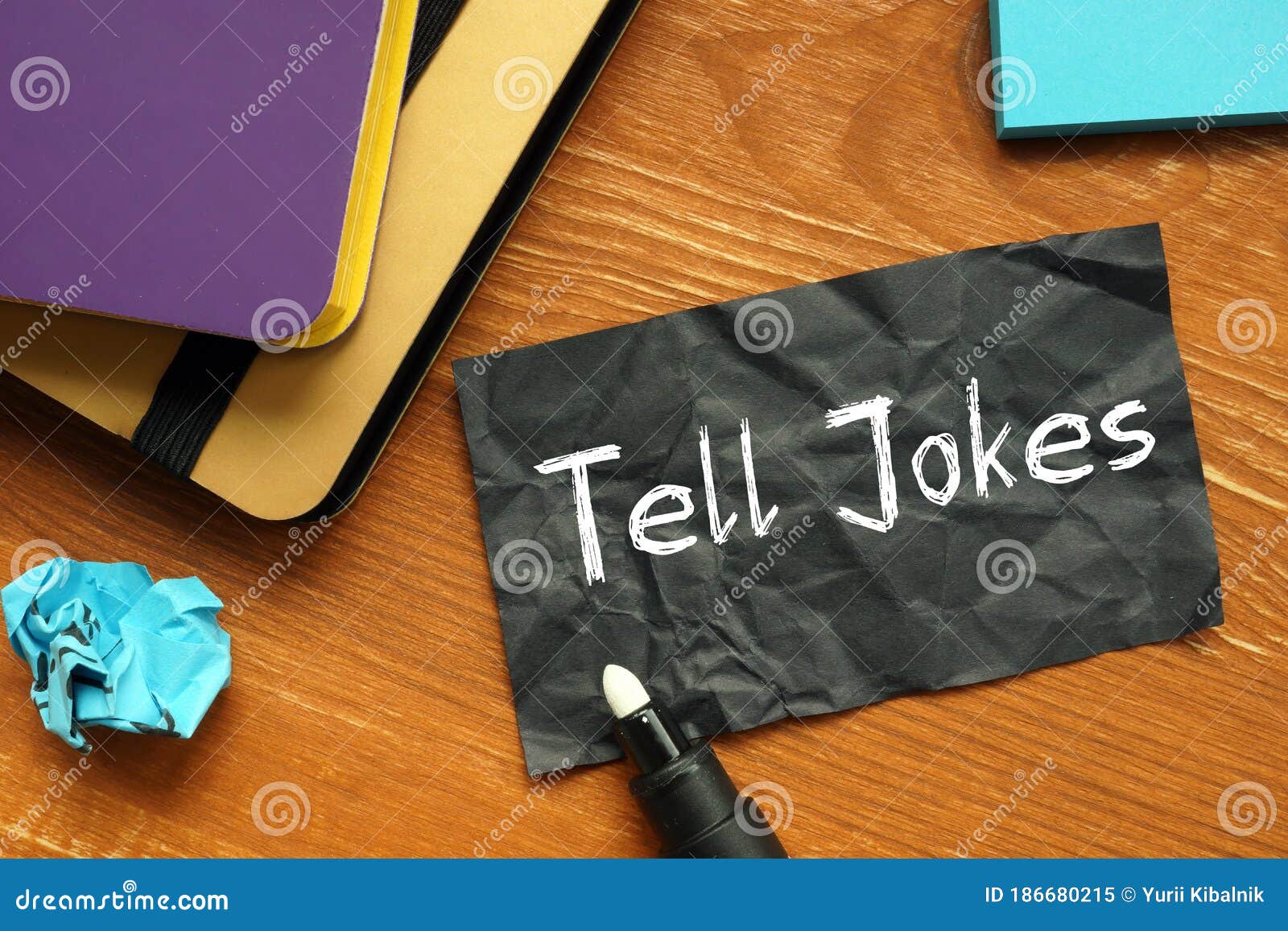 Motivation Concept About Tell Jokes With Sign On The Sheet Stock Image ...