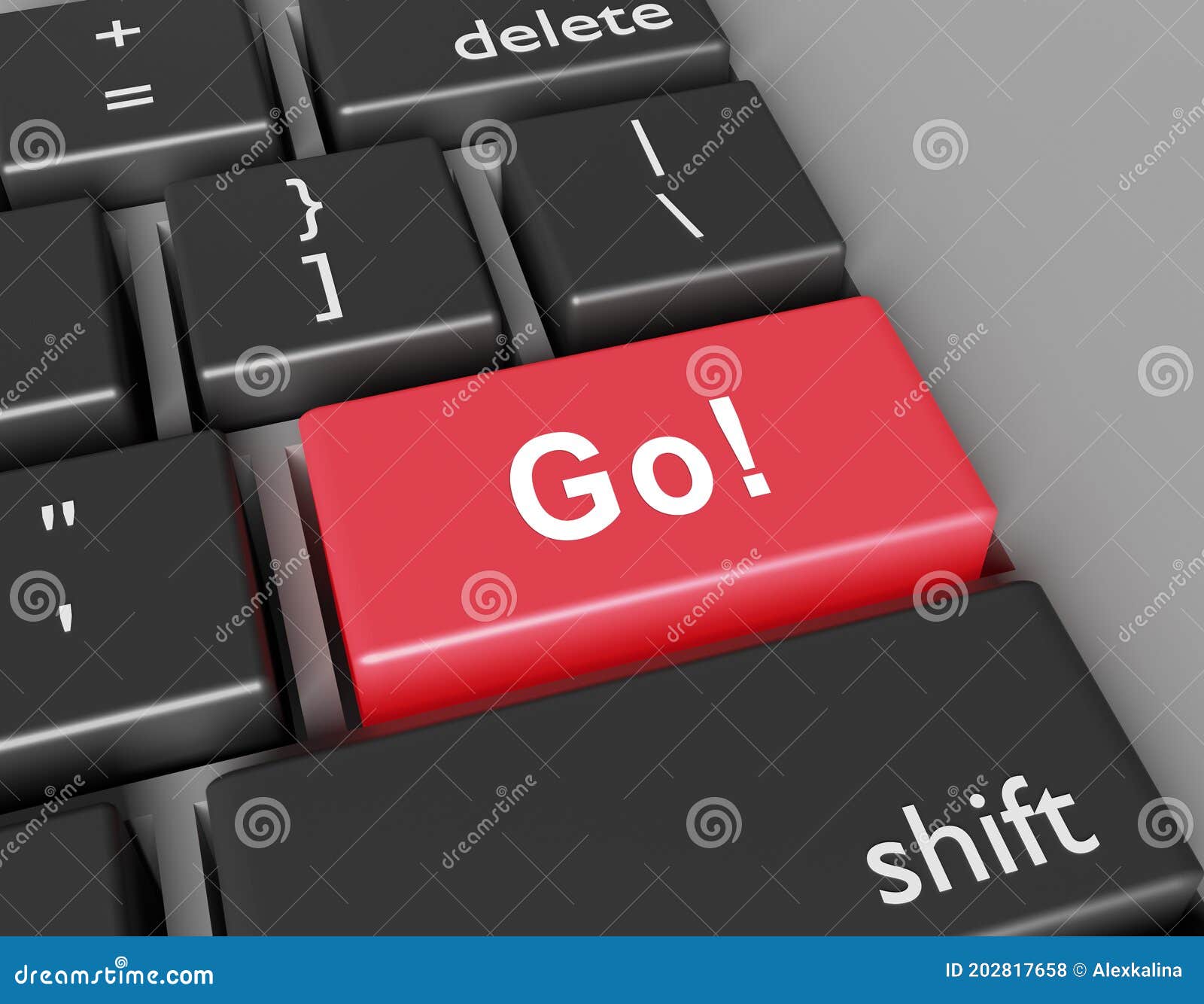 Motivation Concept. Word Go! on Button of Computer Keyboard Stock ...