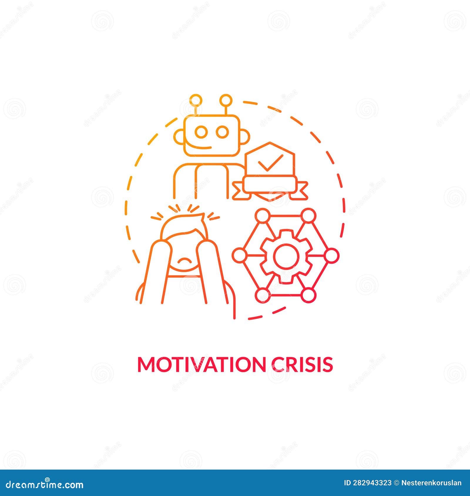 Motivation Crisis Gradient Concept Icon Stock Vector - Illustration of simple, education: 282943323