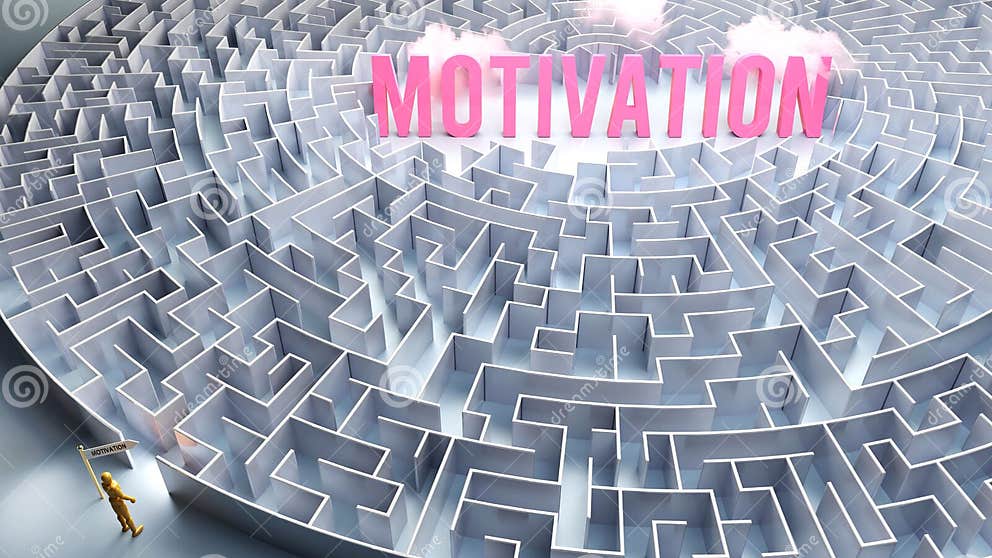 Motivation and a Difficult Path To it Stock Illustration - Illustration ...