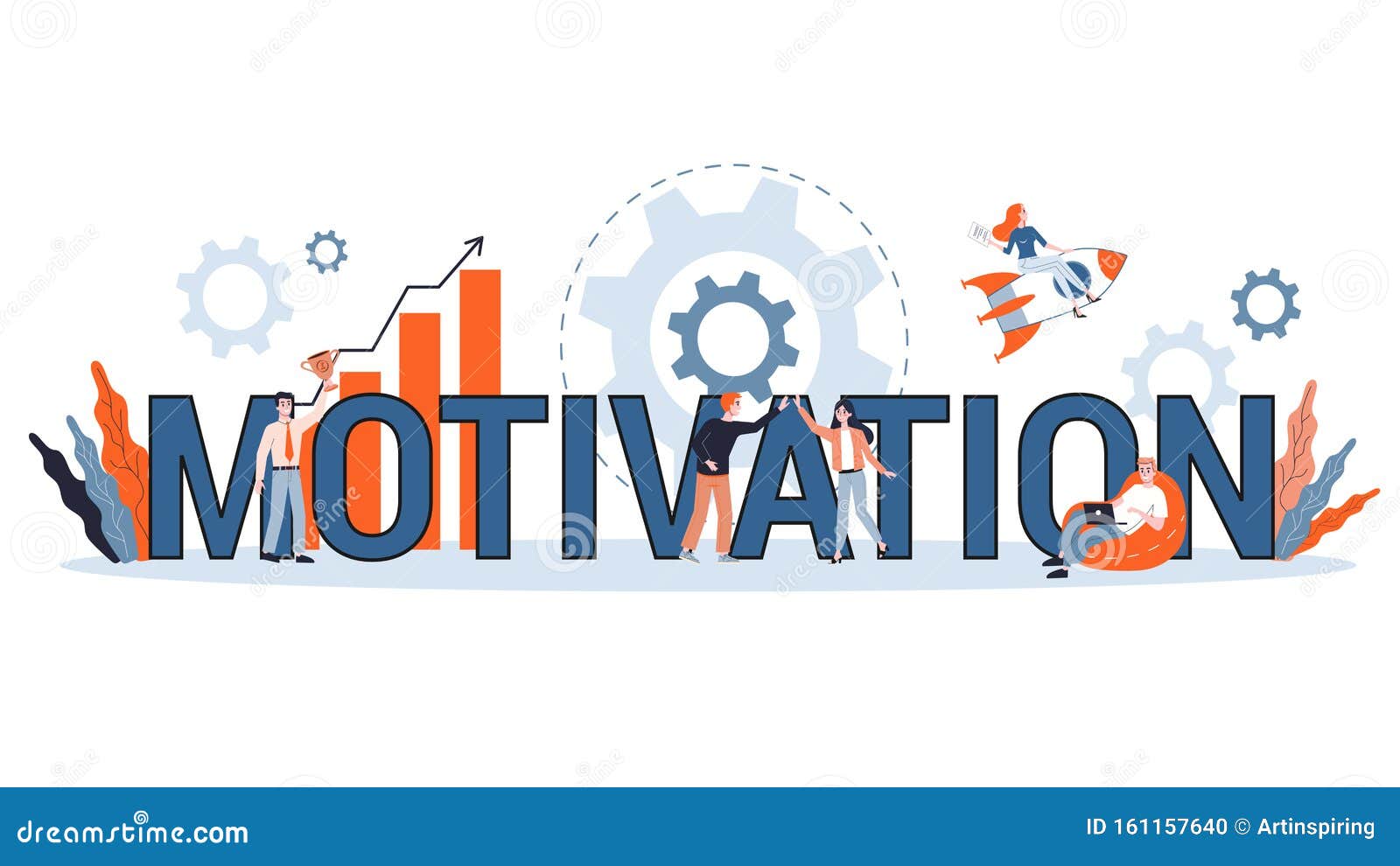 Motivation Horizontal Banner for Your Website Illustration Stock Vector ...