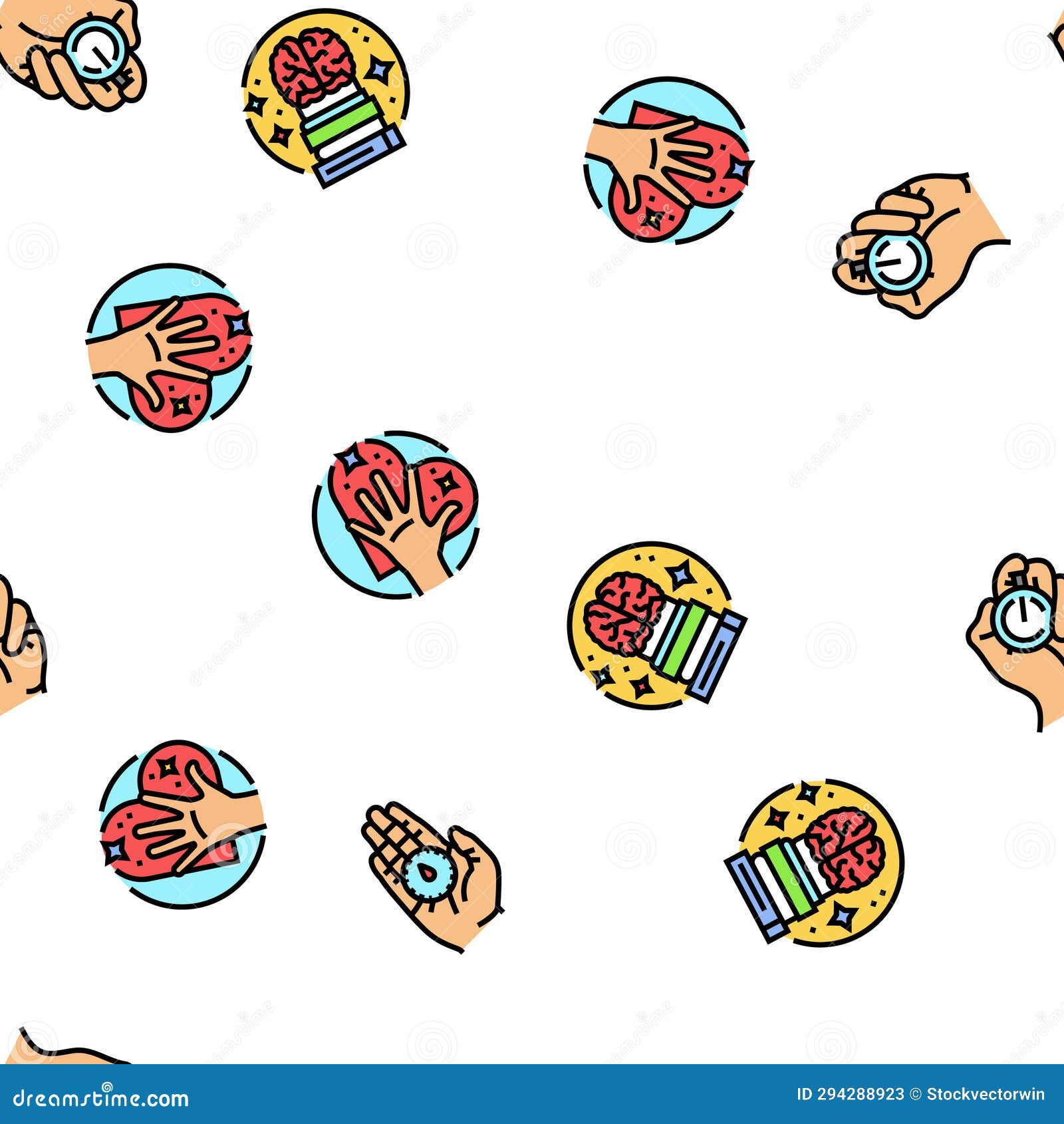 Motivation Human Success Seamless Pattern Vector Stock Vector ...