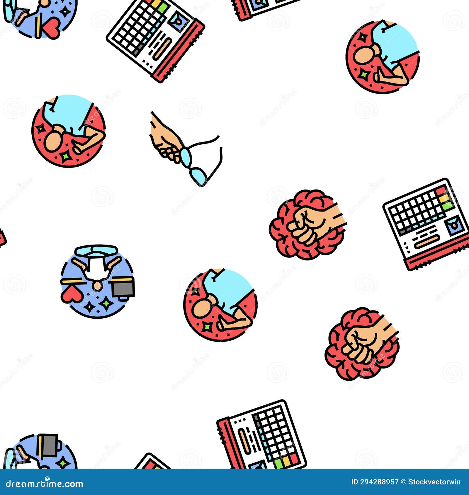 Motivation Human Success Seamless Pattern Vector Stock Vector ...