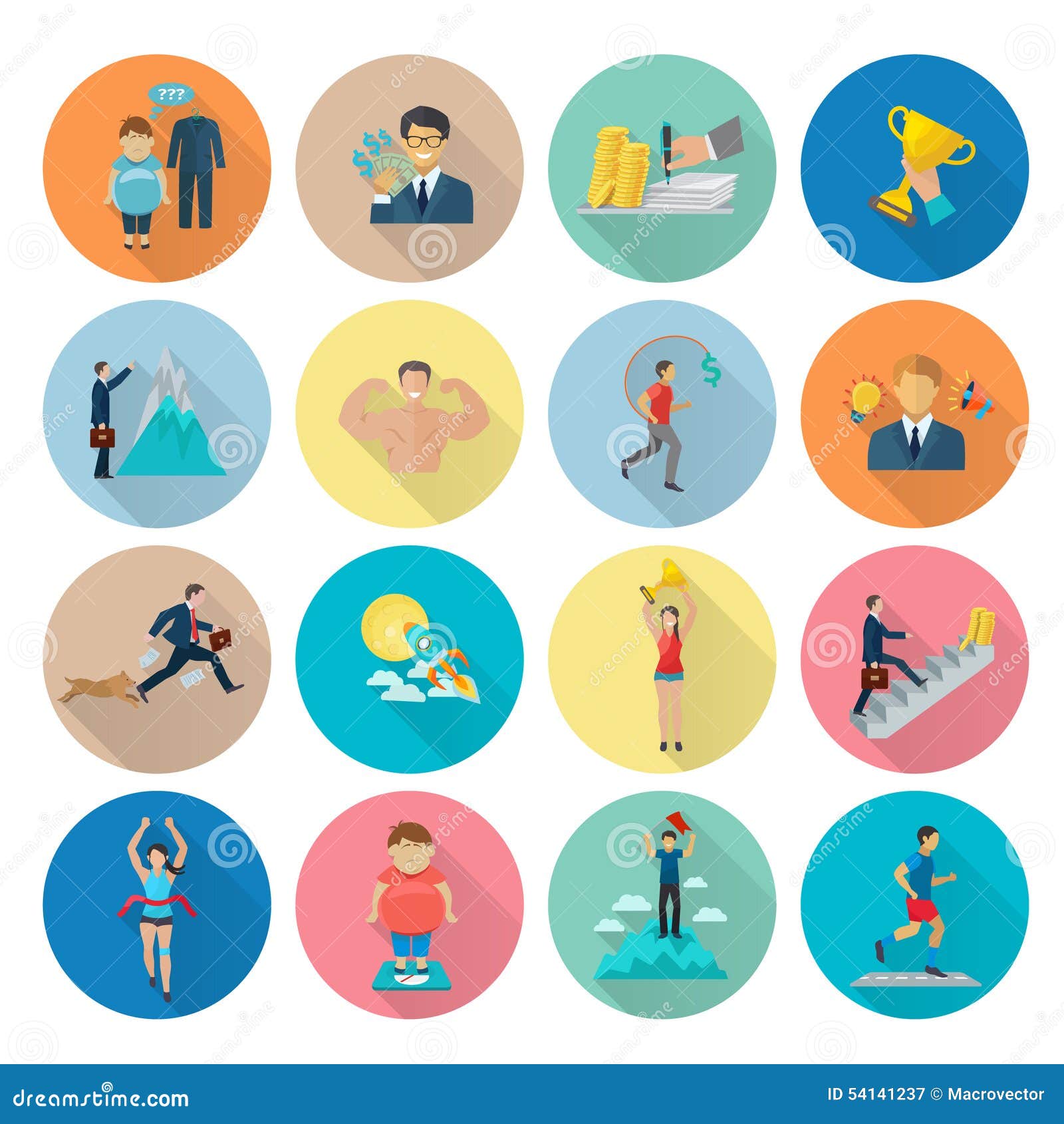 Motivation Icon Flat Stock Illustrations – 17,505 Motivation Icon Flat ...