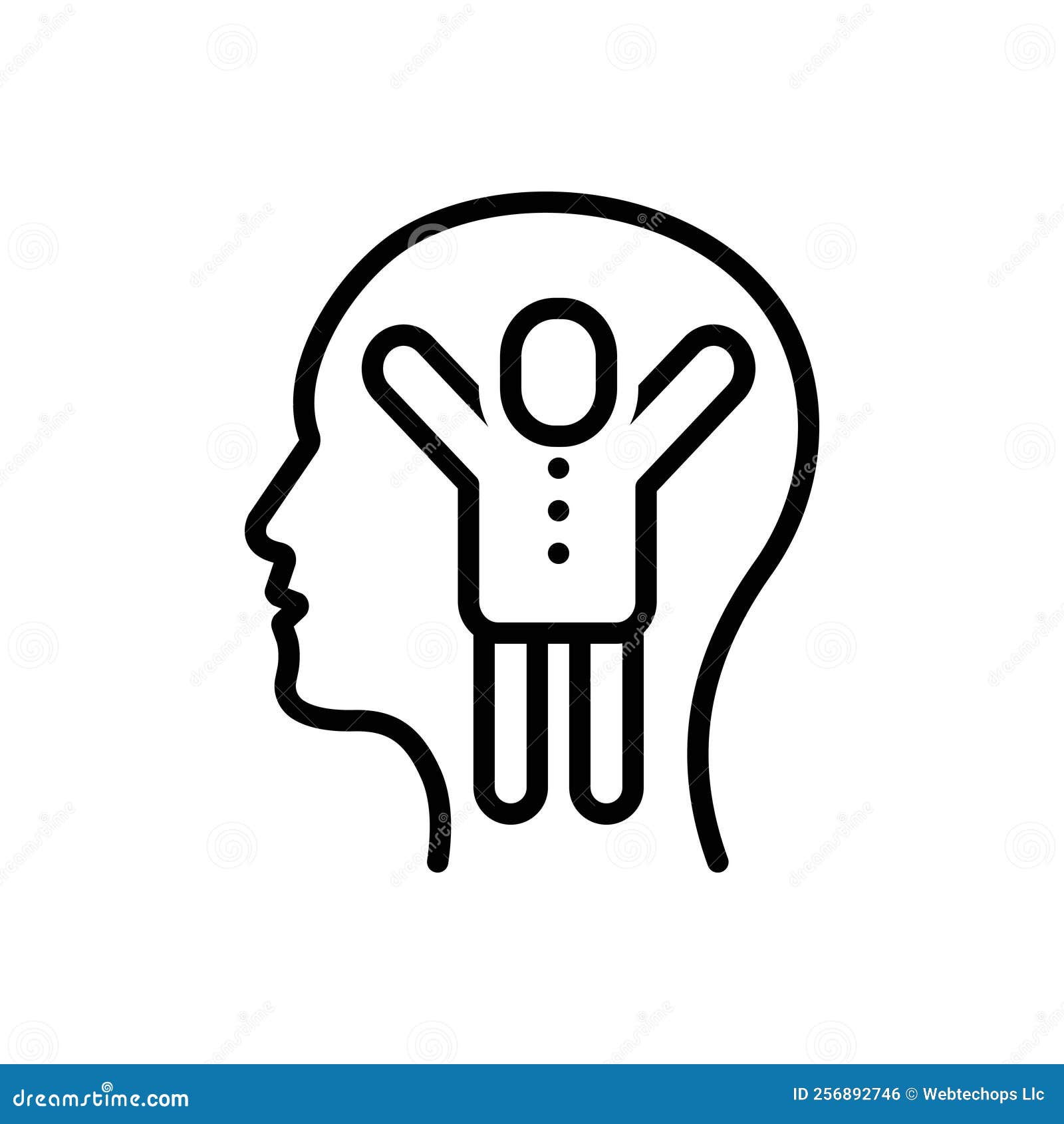 Black Line Icon for Motivation, Incentive and Stimulus Stock Vector ...