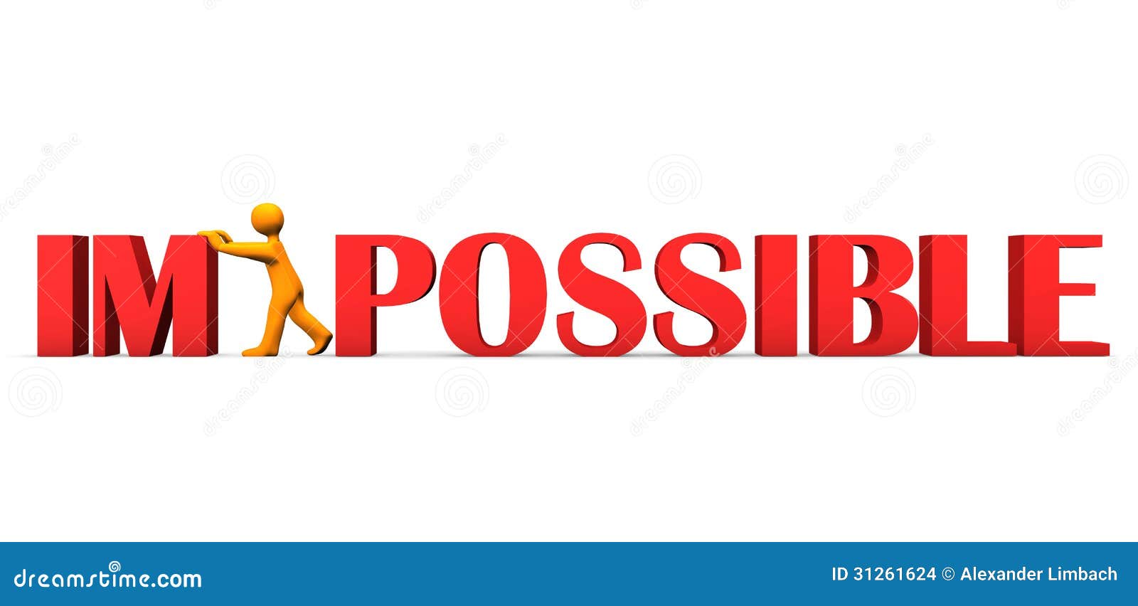 Motivation Im Possible stock illustration. Illustration of chance ...
