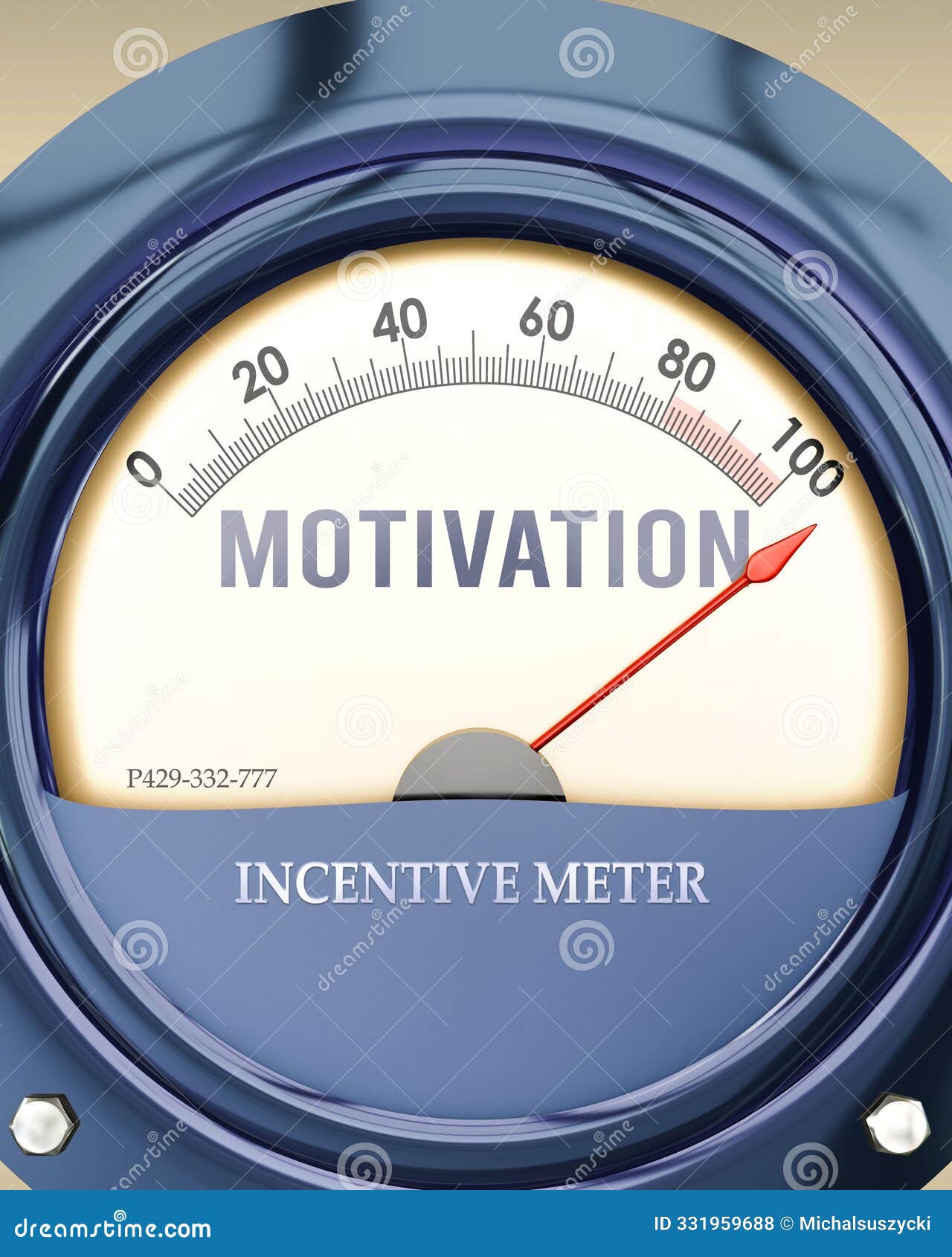 Motivation Meter With Different Emotions. Measuring Gauge Indicator ...
