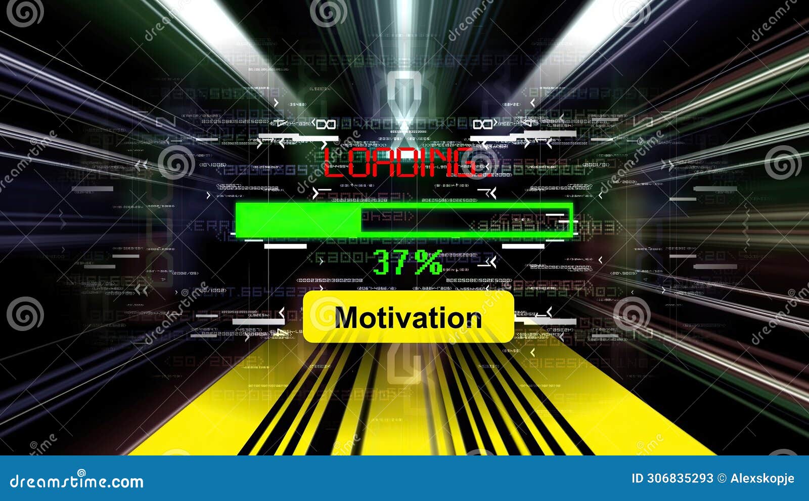 Motivation Loading Progress Bar on the Screen Stock Image - Image of ...