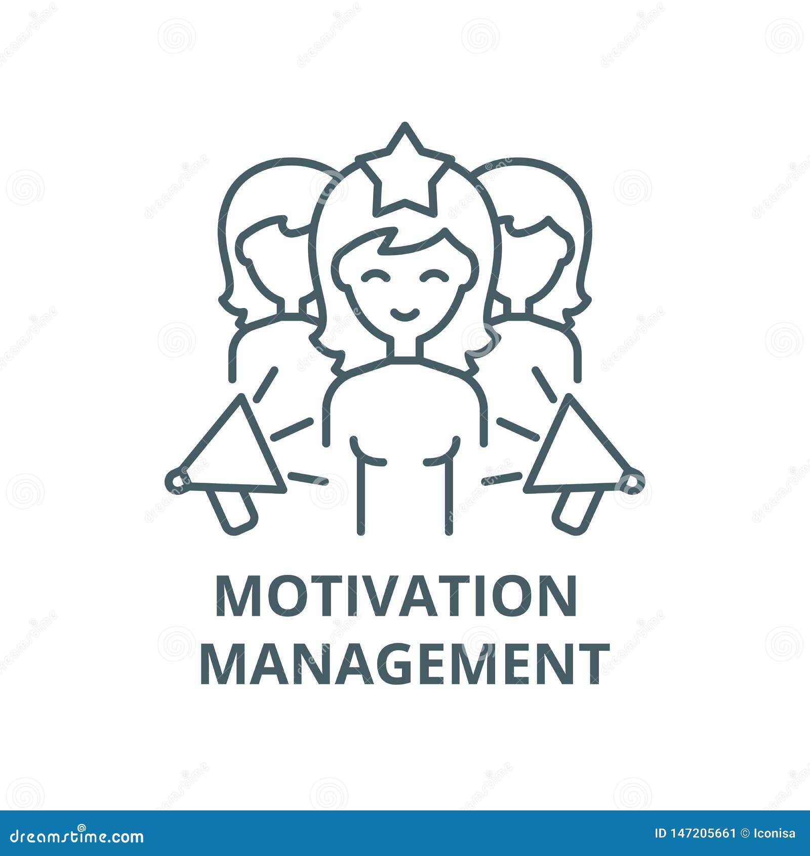 Motivation Management Vector Line Icon, Linear Concept, Outline Sign ... Motivation Management Vector Line Icon, Linear Concept, Outline Sign ...