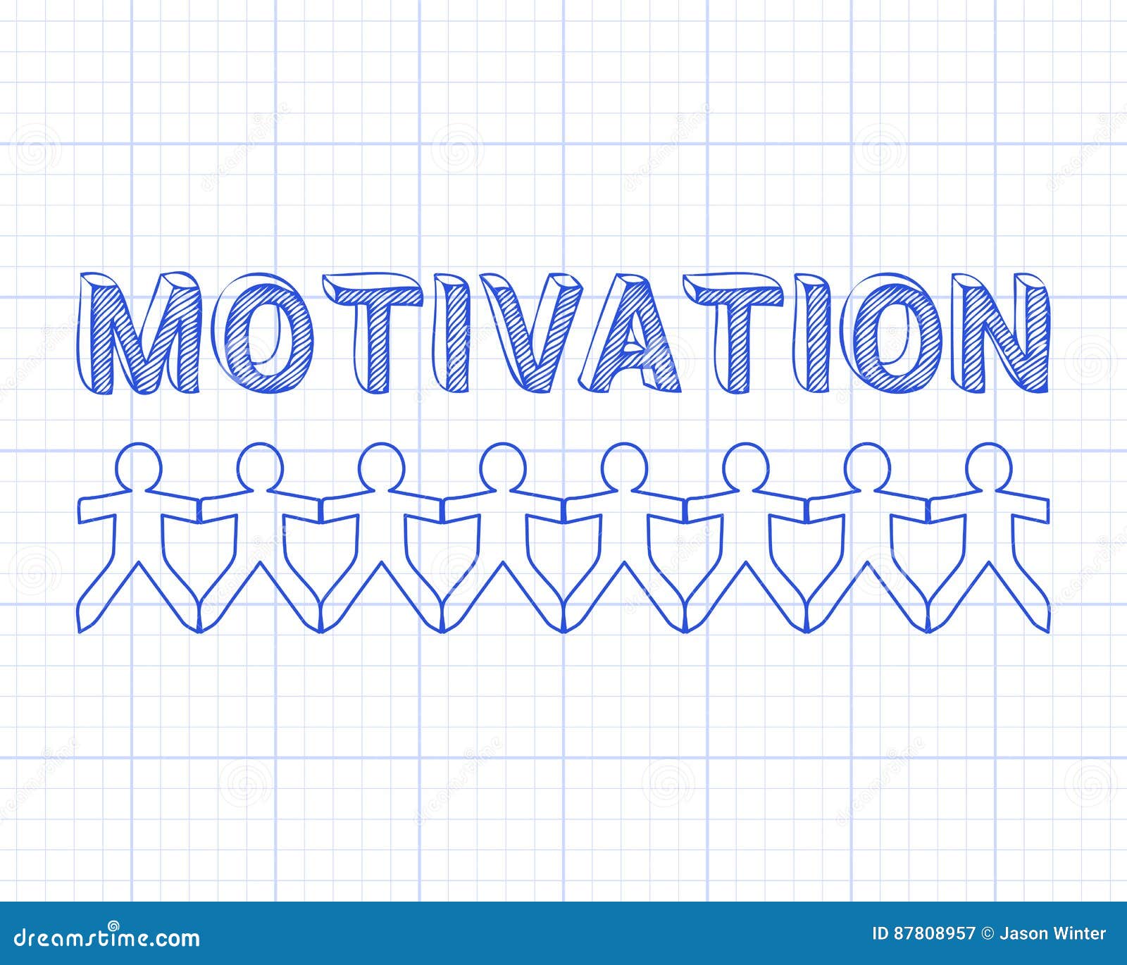 Motivation People Graph Paper Stock Vector - Illustration of vector ...