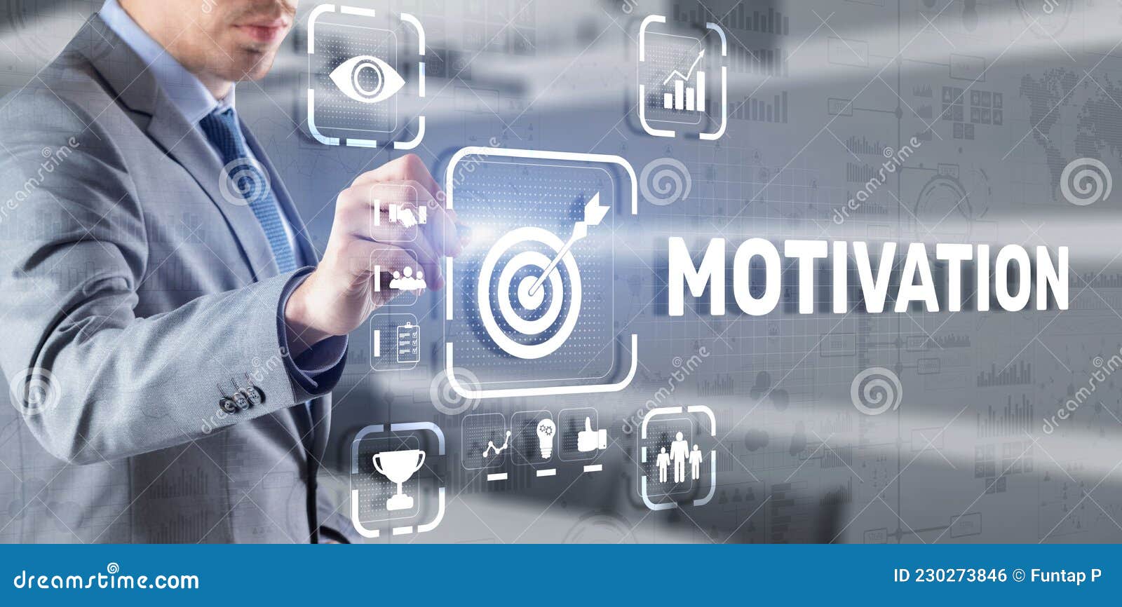 Motivation Personality Development Concept. Achieving Any Goals Stock ...