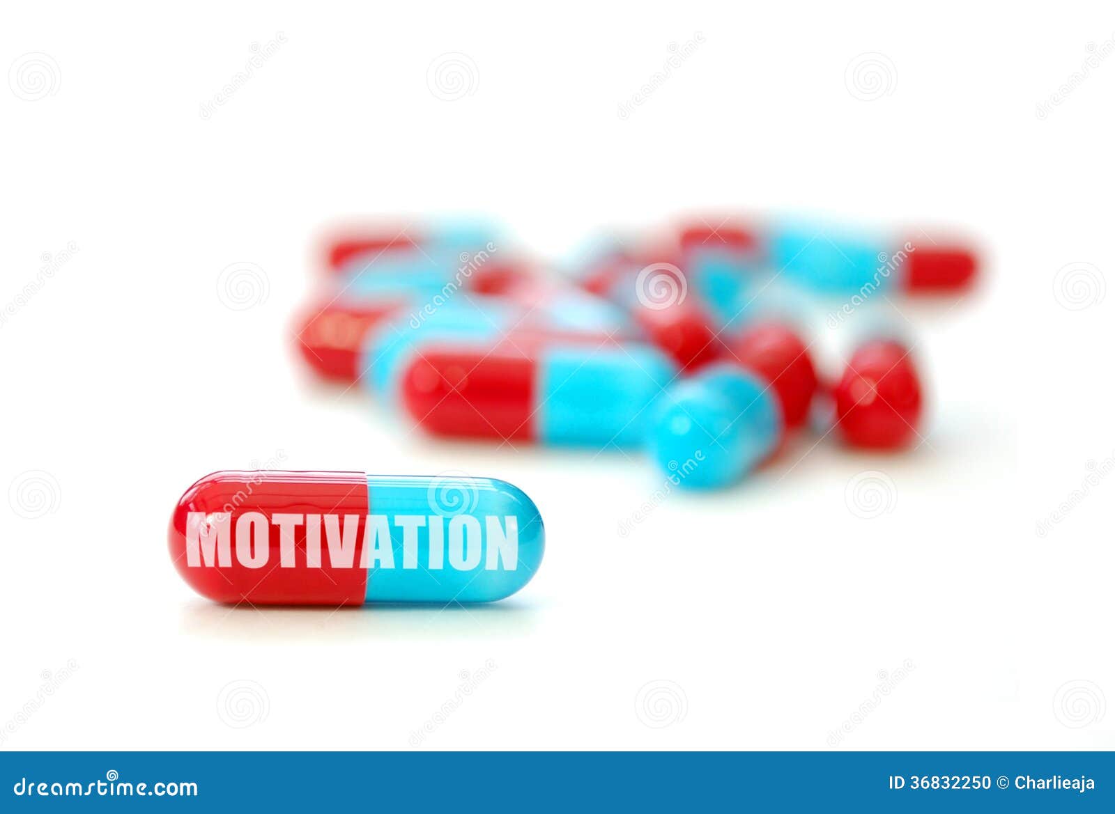Motivation pill stock photo. Image of capsule, concept - 36832250