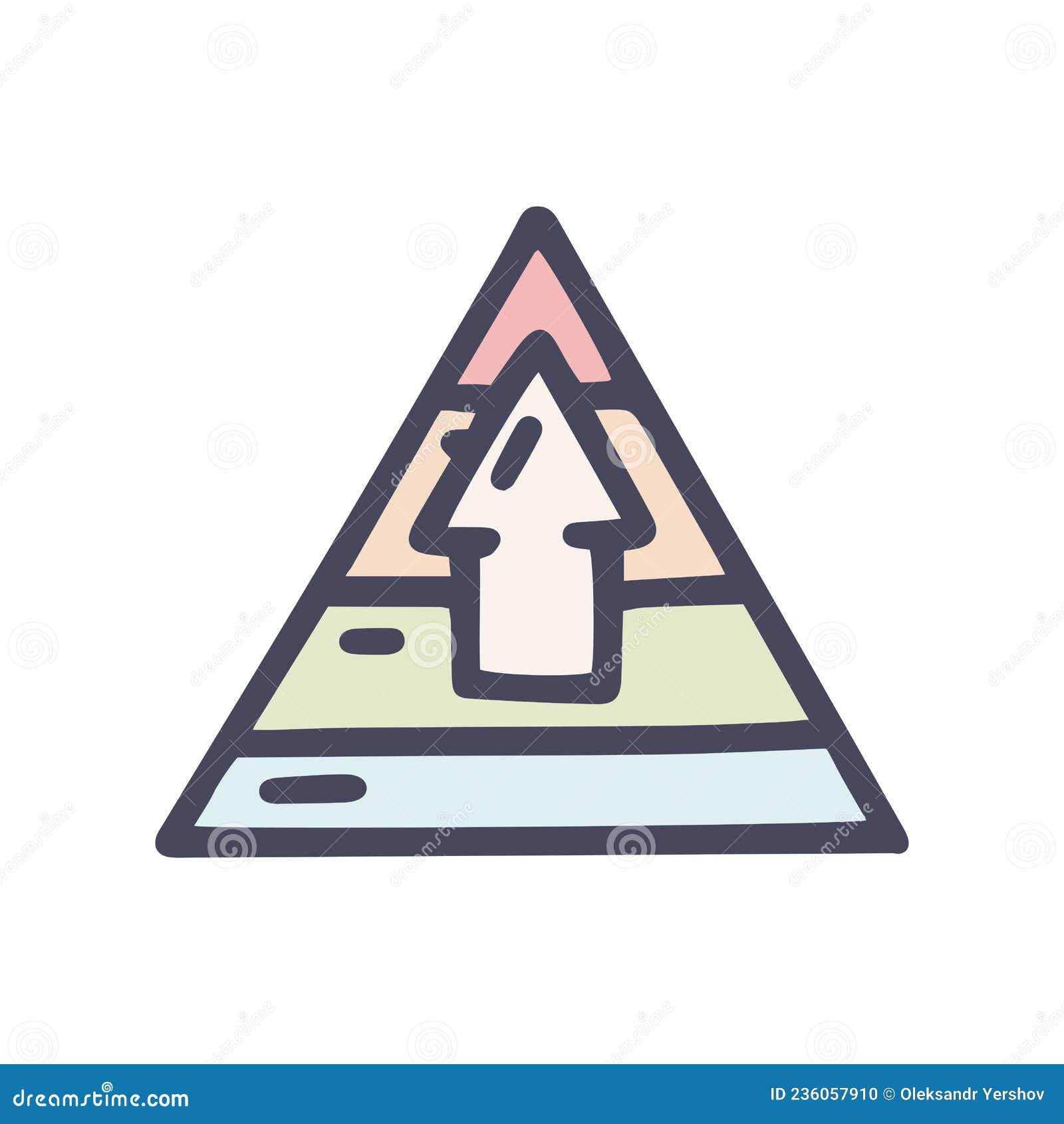 Pyramid With Color Levels, Pyramid Chart. 3d Rendering Royalty-Free ...