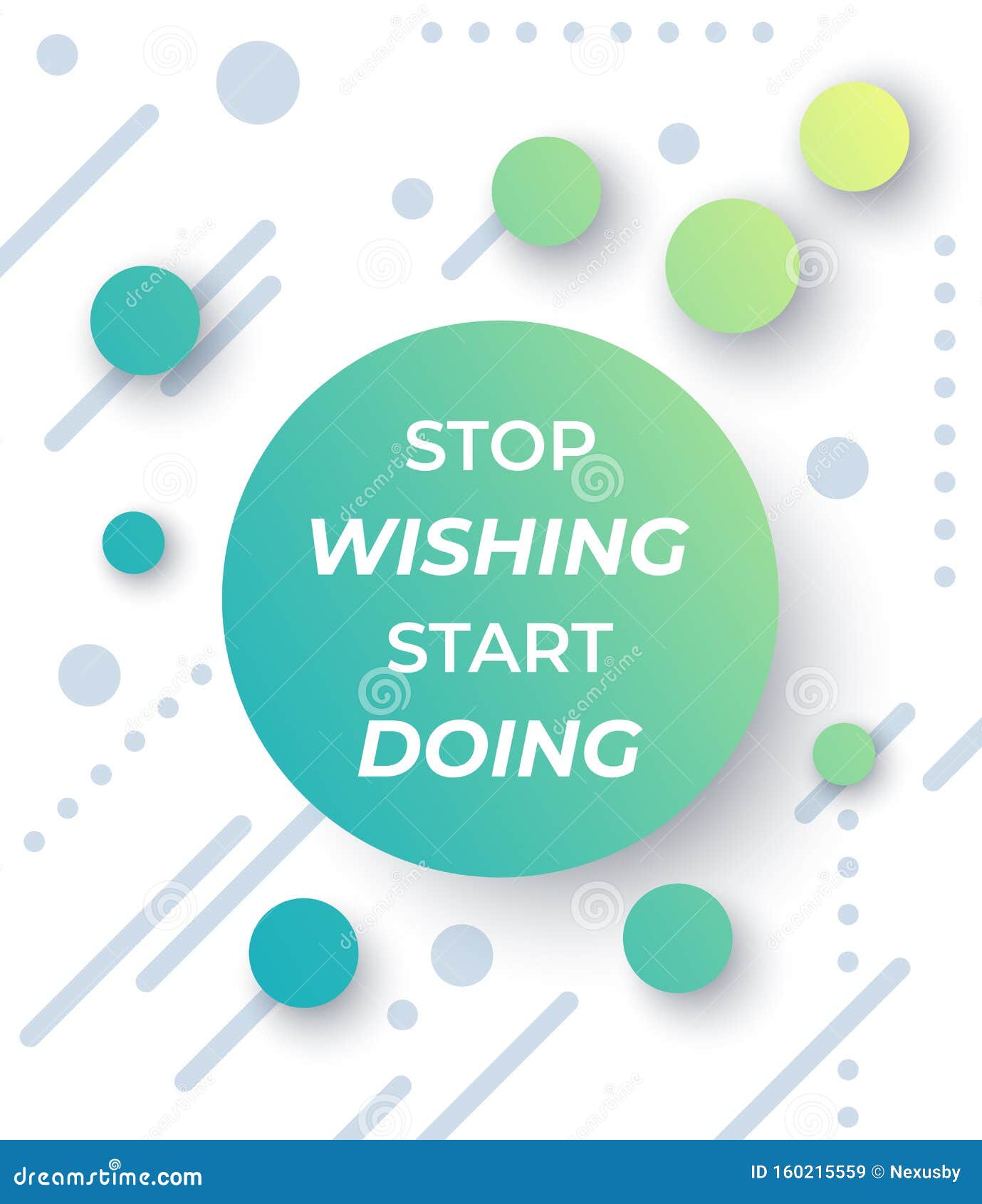 Motivation Quotes, Stop Wishing Start Doing Vector Stock Vector ...