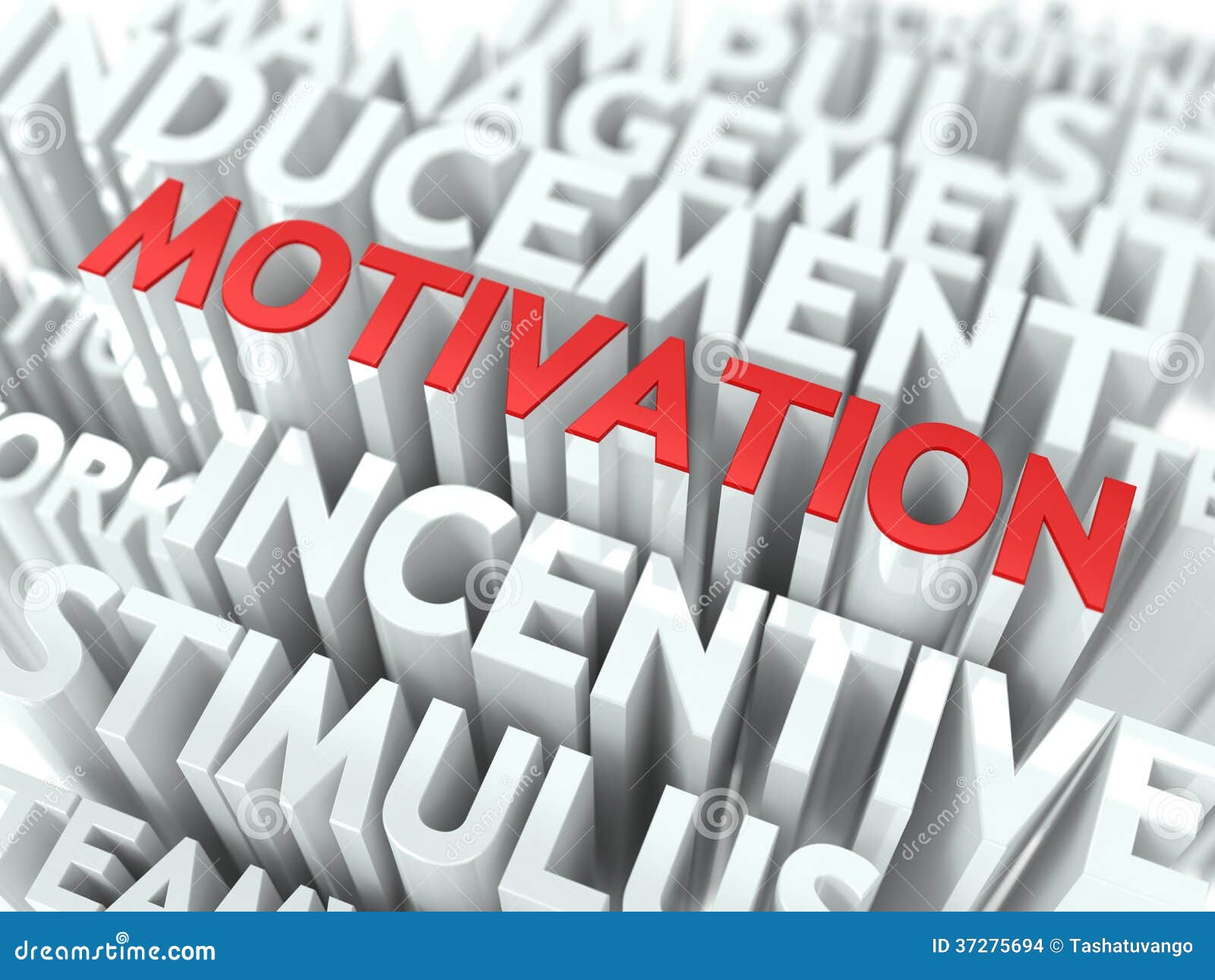 Motivation - Red Text On White Wordcloud. Royalty-Free Stock Image ...