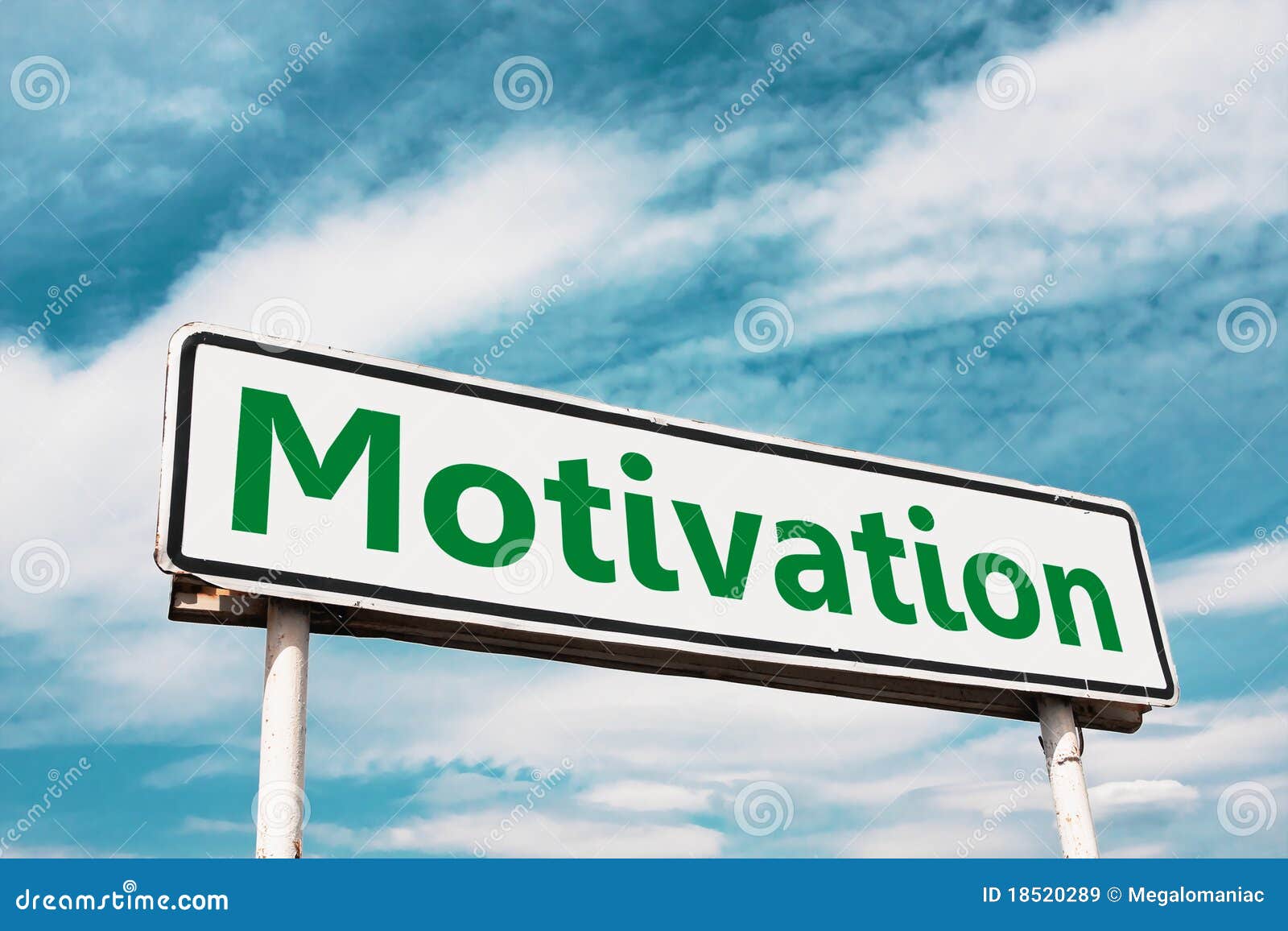Motivation road sign stock image. Image of metal, information - 18520289