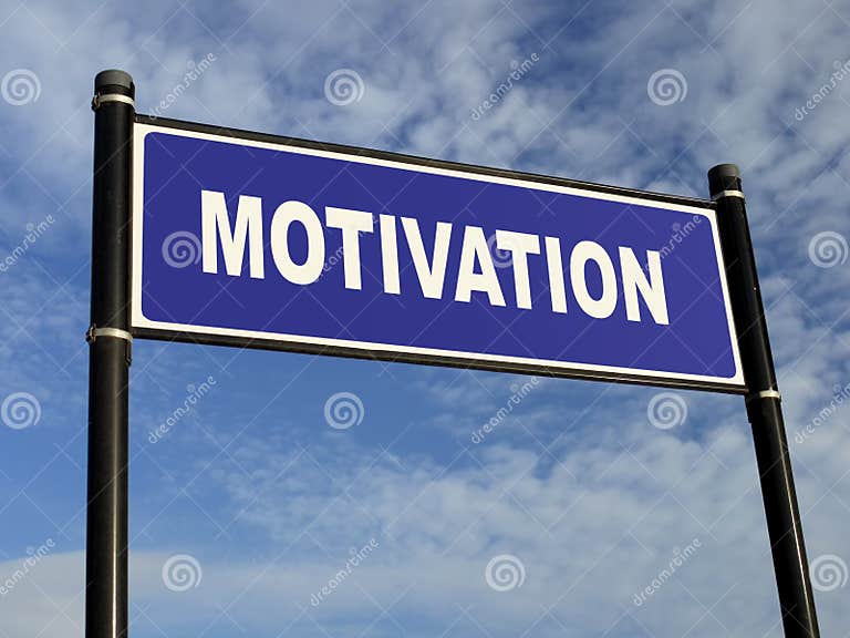 Motivation signpost stock image. Image of concept, roadsign - 8033425