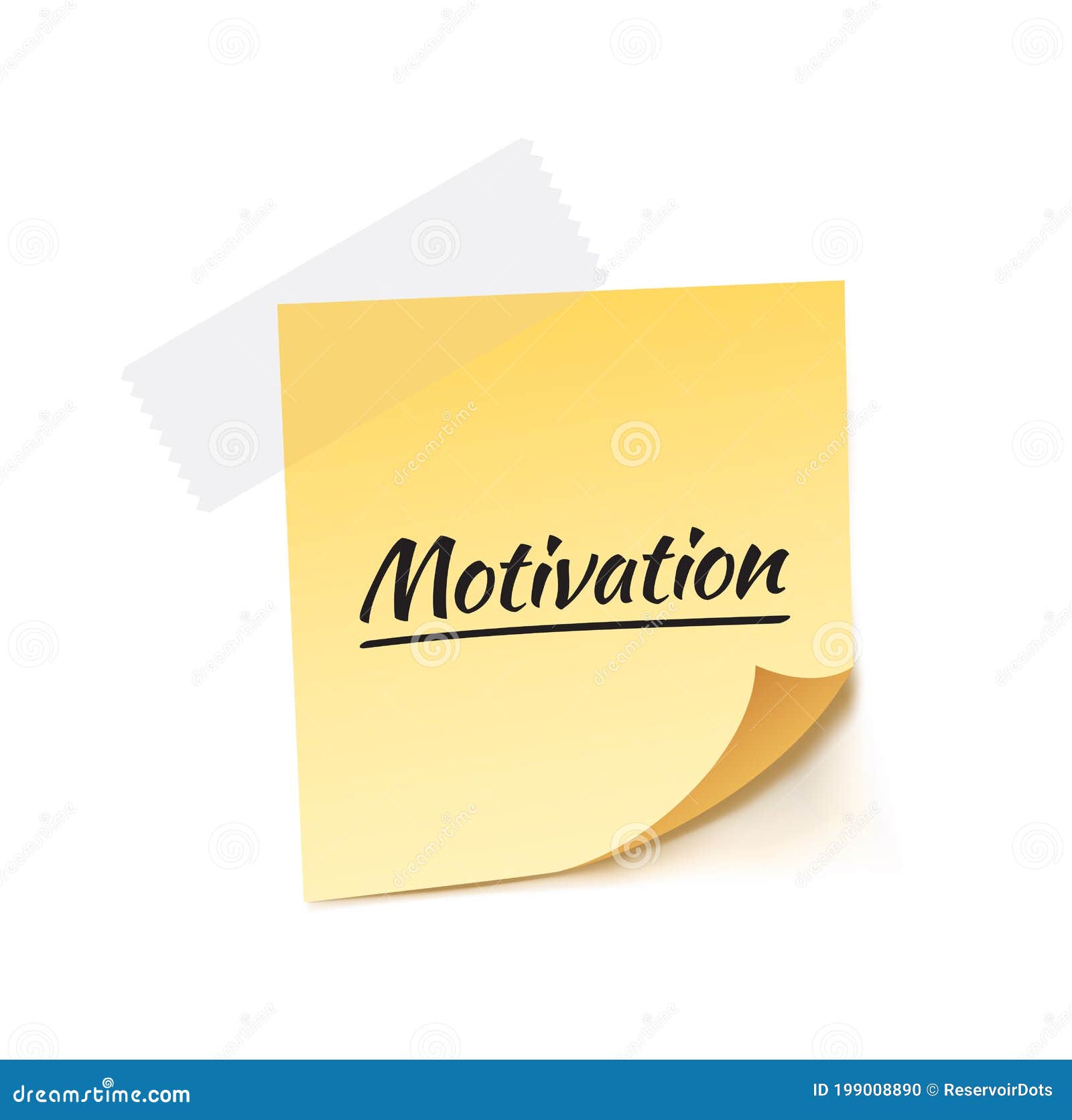 Motivation Stick Note Vector Illustration Stock Vector - Illustration ...