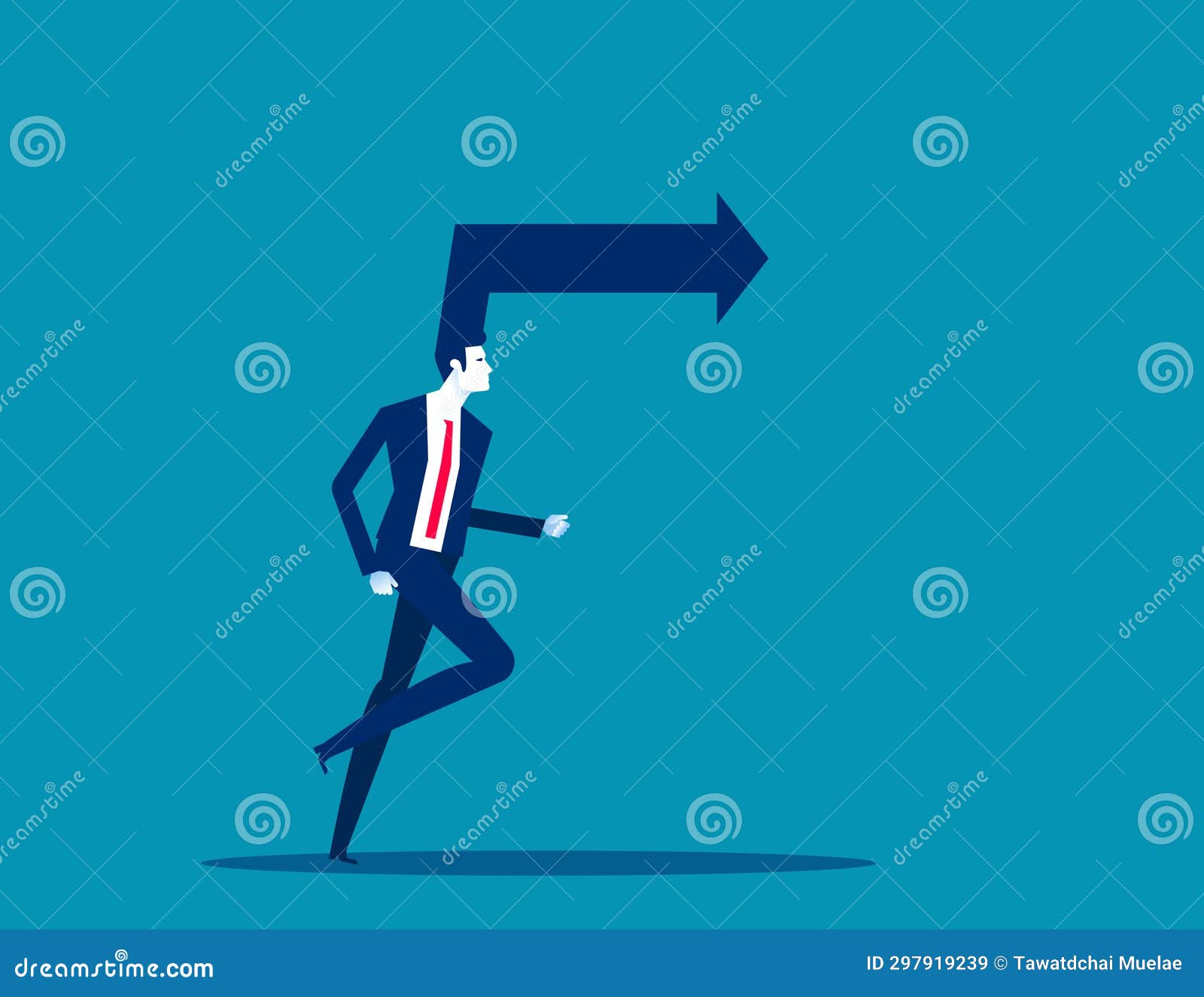 Motivation To Move Forward. Business Development Vector Illustration ...
