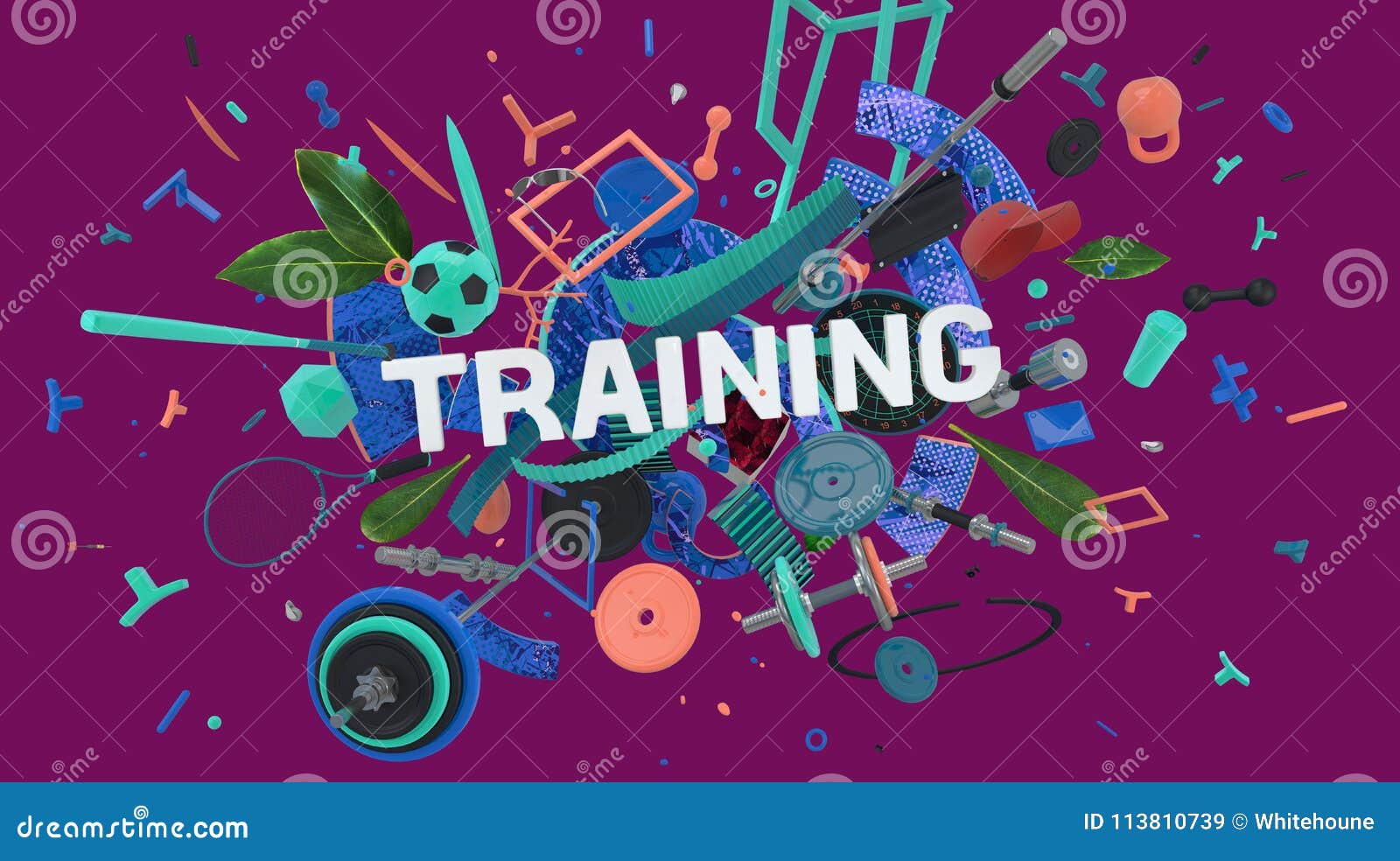 Motivation for training stock illustration. Illustration of explosion ...