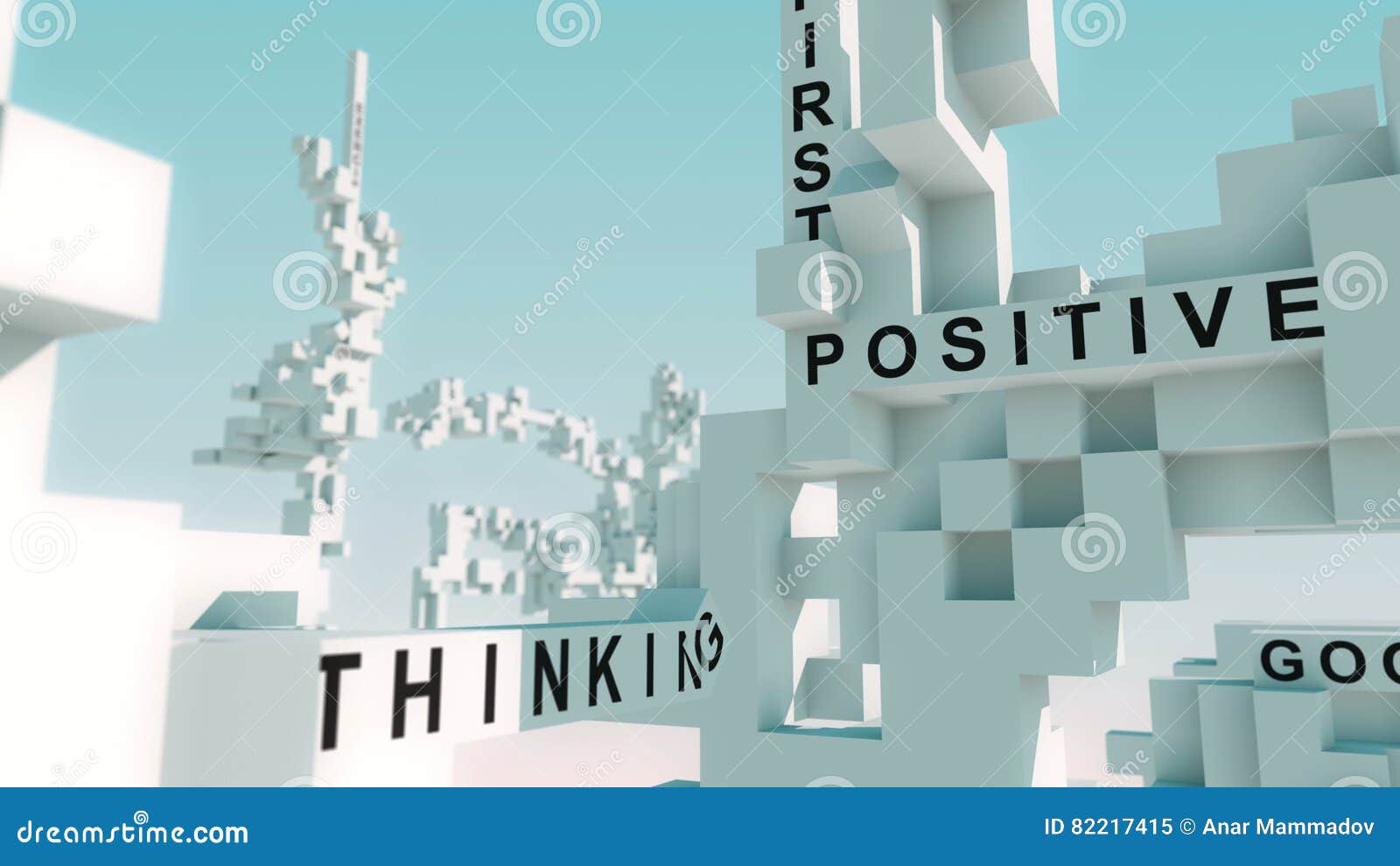 Motivation Words Animated with Cubes Stock Video - Video of typography ...
